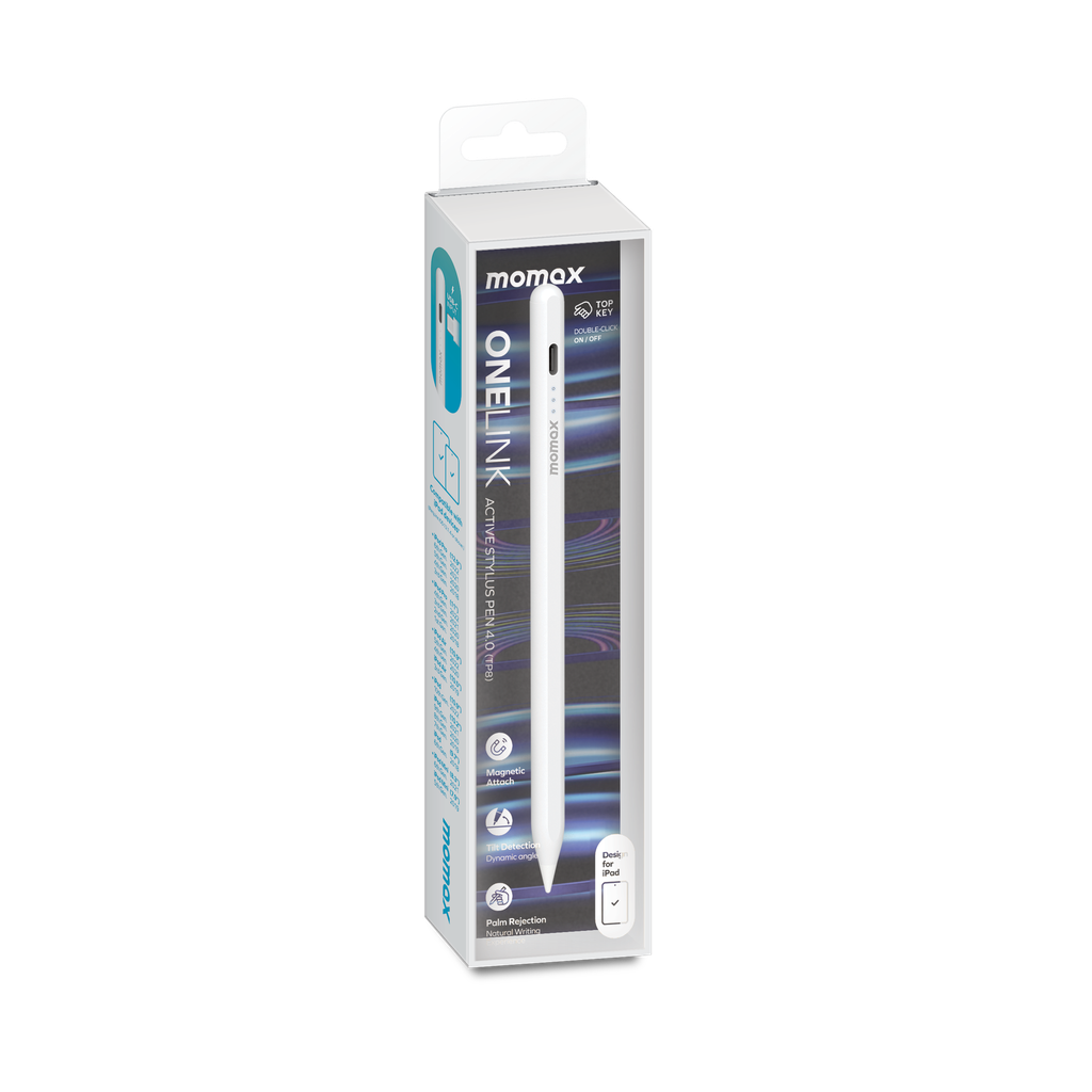 Order Momax onelink active stylus pen 4.0 for ipad white Now! | Jomla.ae