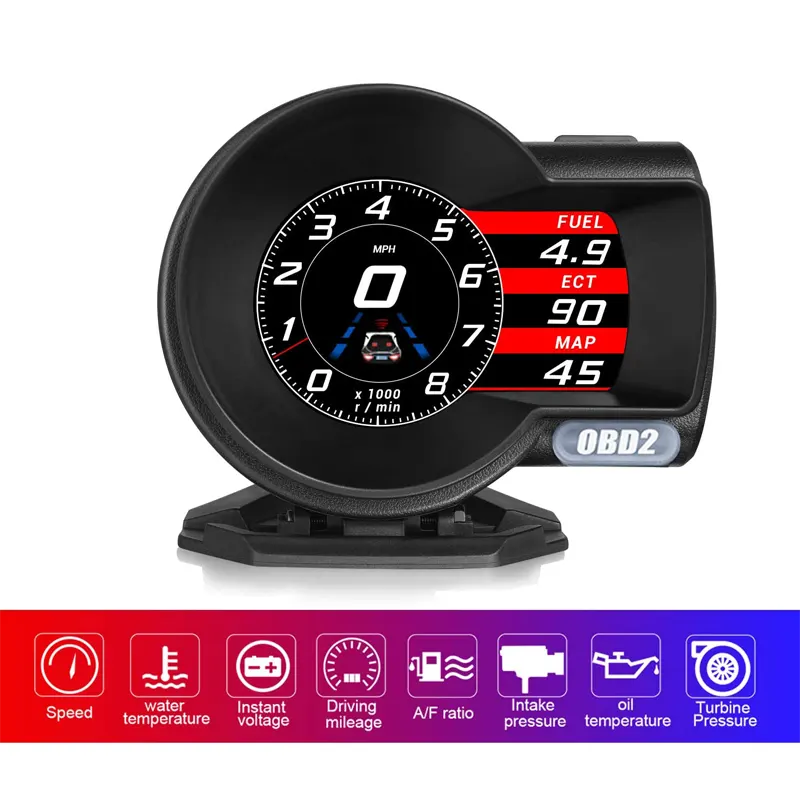 Order Toby's Car HUD OBD2 Display OBD-II Diagnostic Tool With 6 Display ...