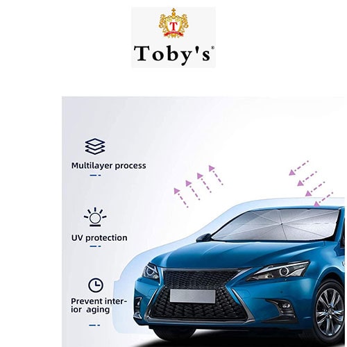 Order Toby's Foldable Car Front Sun Shade Umbrella Car UV Cover ...