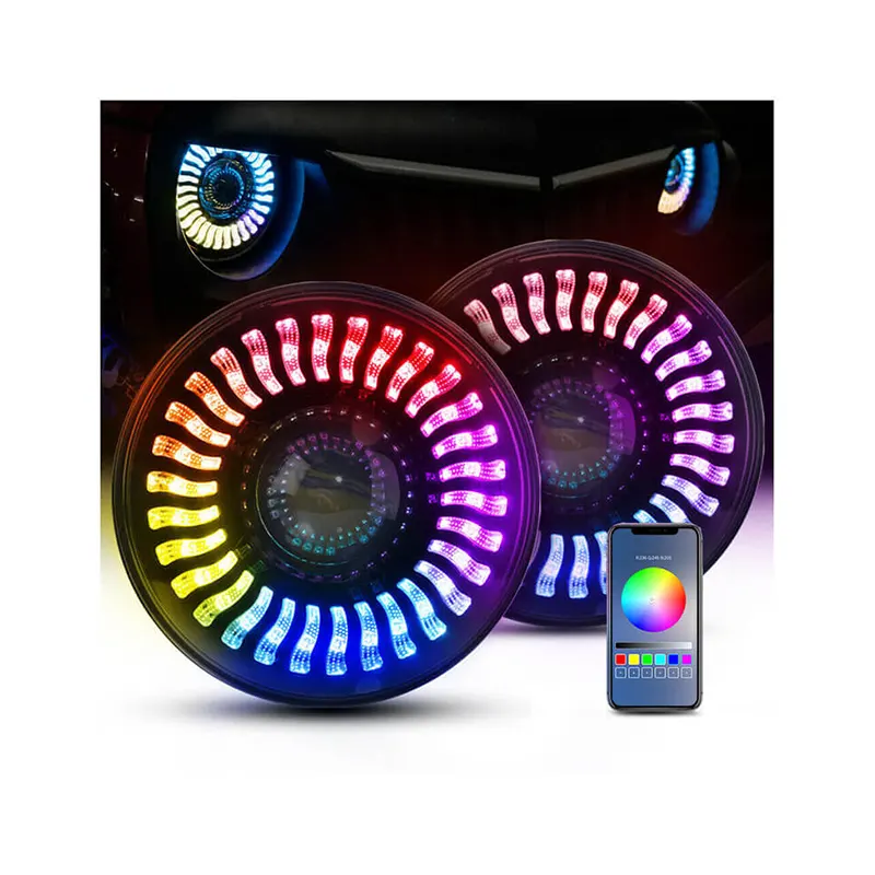 Order Toby's Halo Angel Eyes DRL Dual Beam Headlight for Jeep Wrangler ...