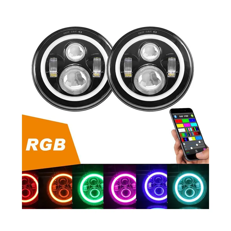 Order Toby's RGB Halo's W/Amber Turn Signal Function, RGB 7 Inches ...