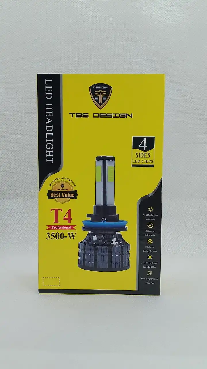 اطلب لمبات ليد للسيارات 9006 , H7 للمصابيح الامامية 50 واط 6500 كلفن 2 قطعة توبيز Toby's TBS ...