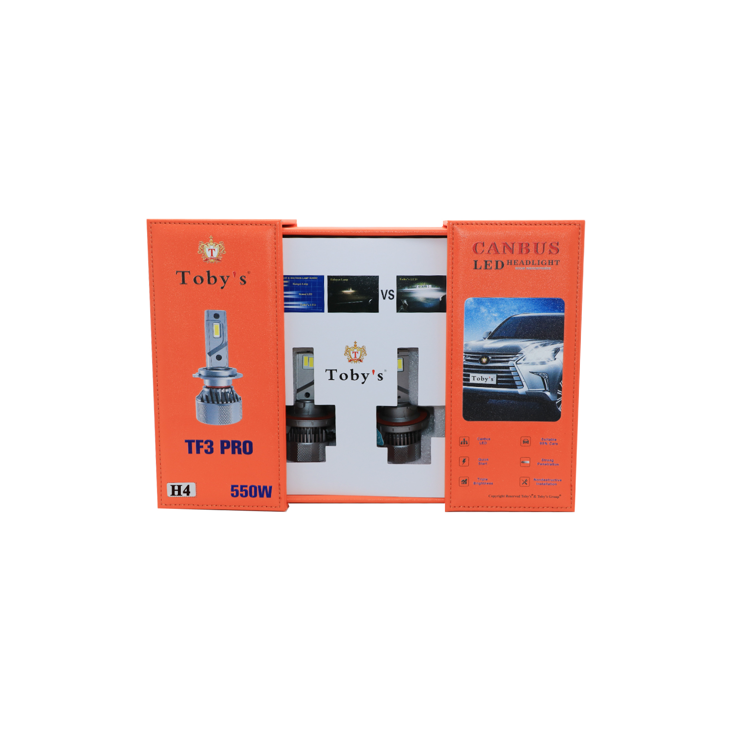 Order Toby's TF3-PRO H4 LED Headlight Bulbs 550W, 6500K, ZES Technology, Conversion KIT Now ...