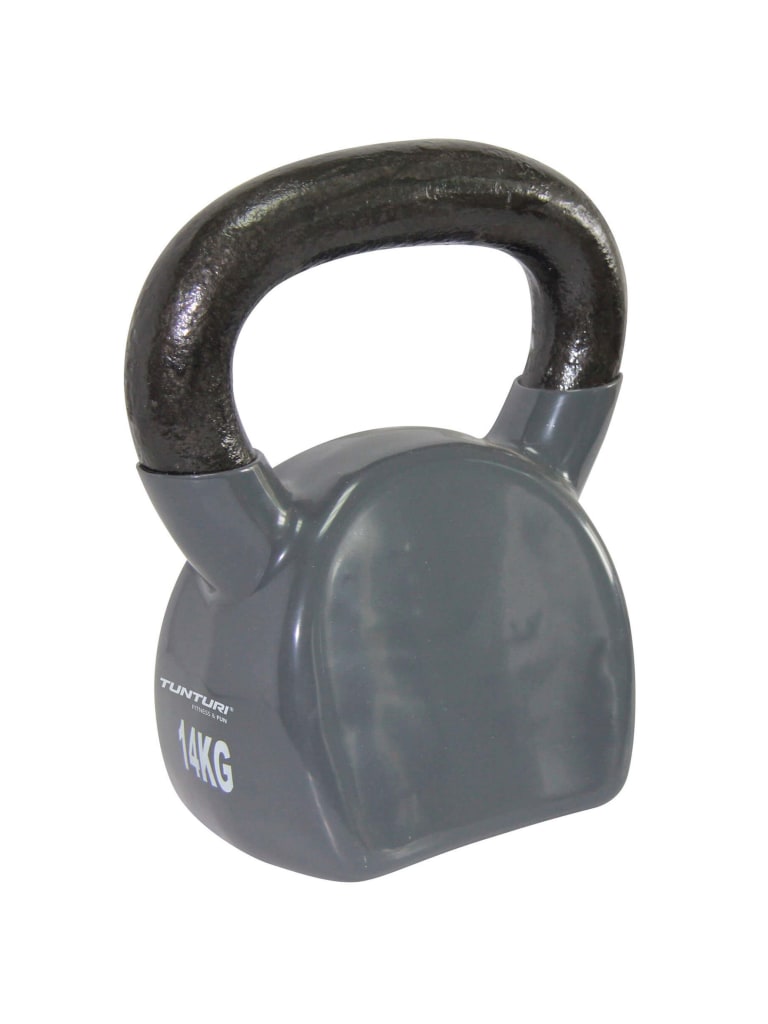 Tunturi Vinyl Kettlebell Color Grey Weight 14 Kg | Jomla.ae