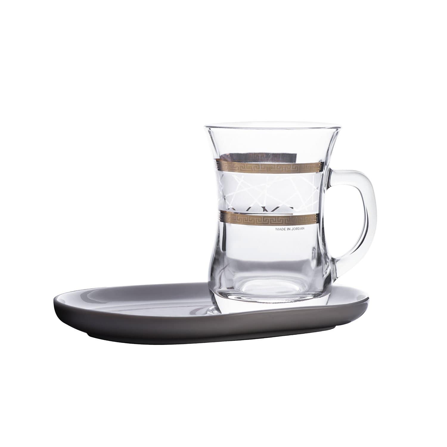 DIMLAJ ELENA GOLD 4PC MUG AND SAUCER SET - 23836 | Jomla.ae