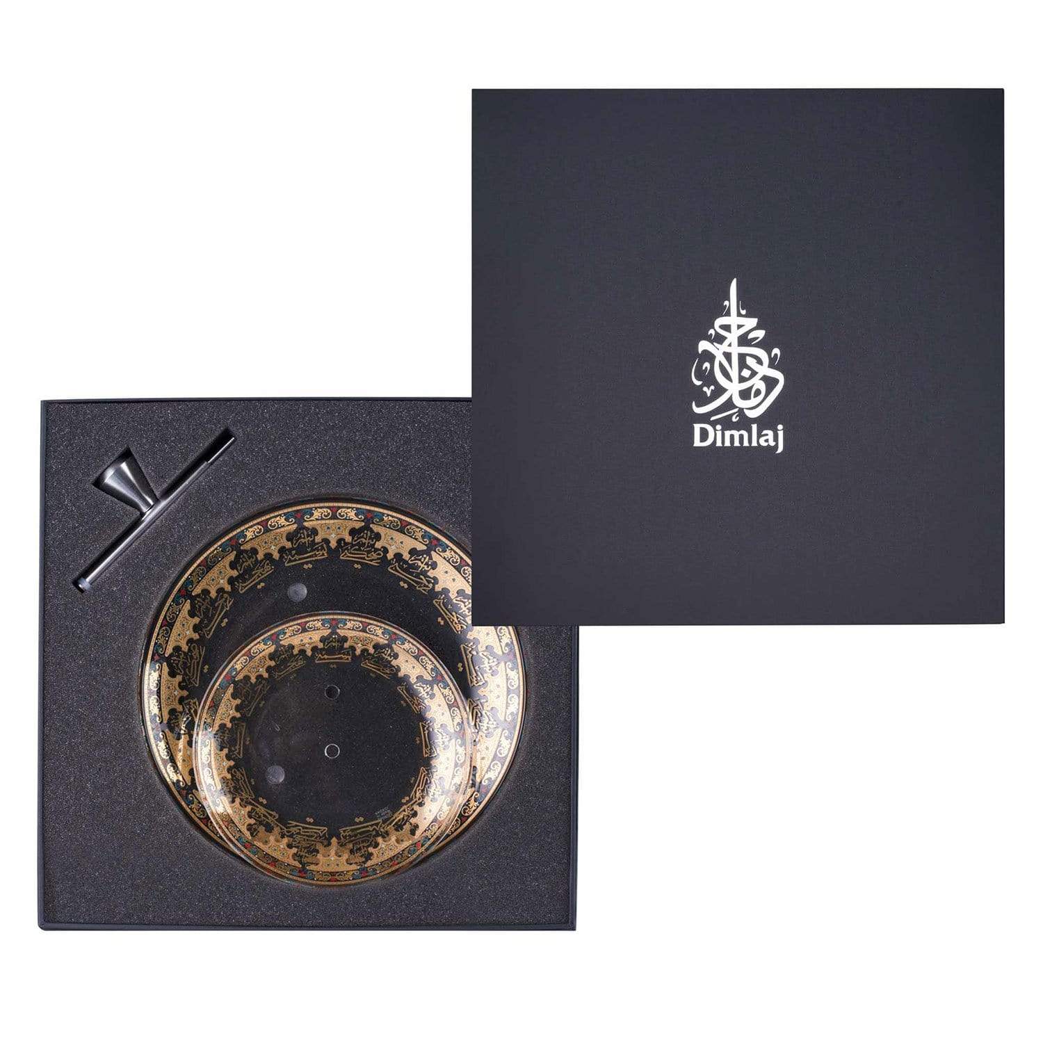 Order DIMLAJ SUROOR GLASS 2 TIER PLATE GOLD - 46992 Now! | Jomla.ae