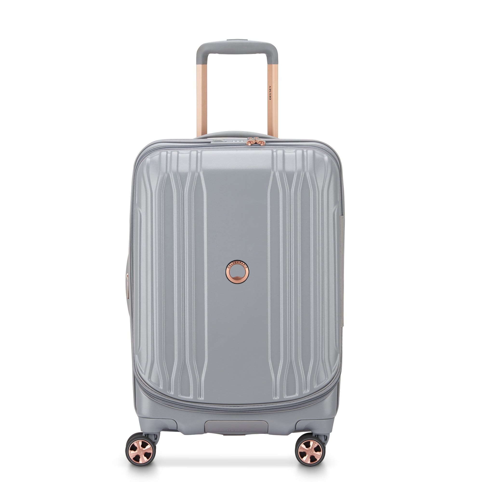 Order Delsey Eclipse Dlx 55cm Hardcase 4 Double Wheel Expandable Cabin Luggage Trolley Platinum ...