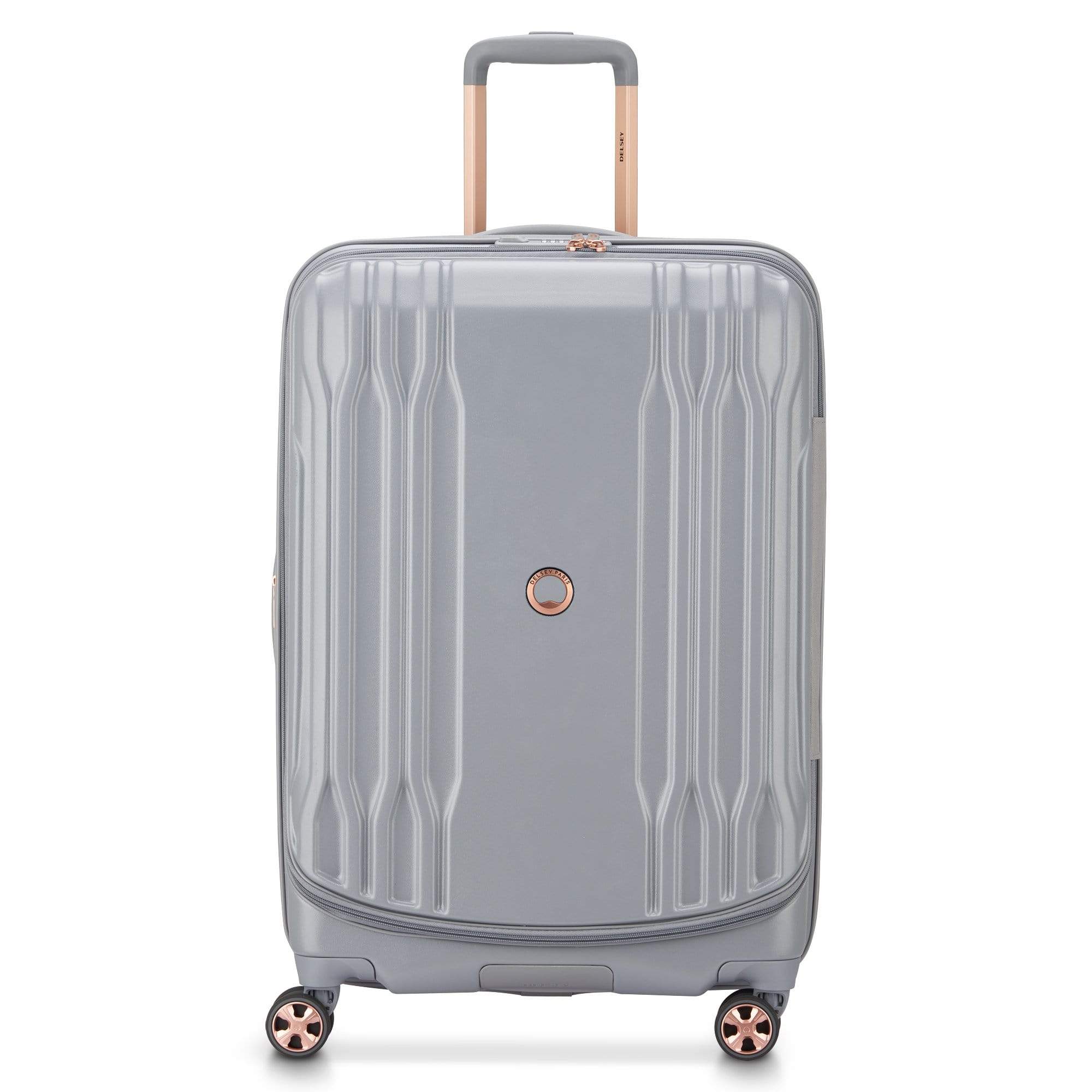 Delsey Eclipse Dlx 70cm Hardcase 4 Double Wheel Expandable Check-In Luggage Trolley Platinum ...