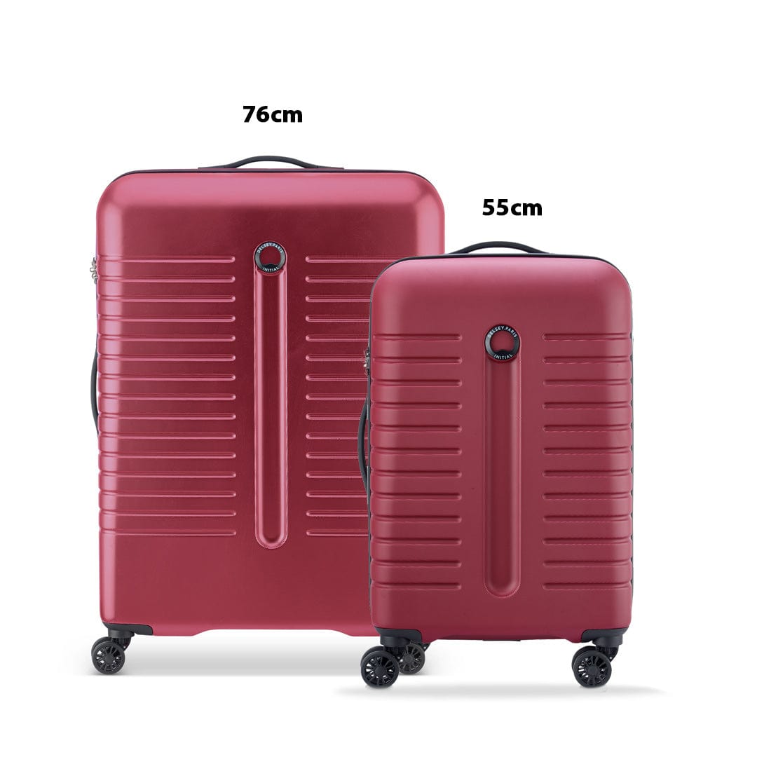 Delsey Iroise 55+76cm Hardcase 4 Double Wheel 2 Piece Luggage Trolley ...