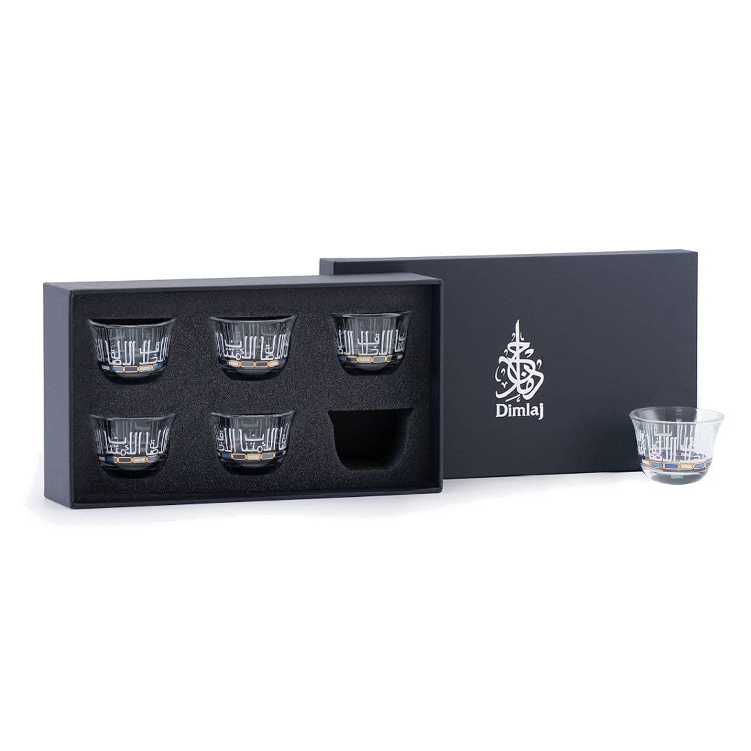 Order Dimlaj Asala Cawa Cup Set - Clear, Gold and Blue, 6 Pieces ...