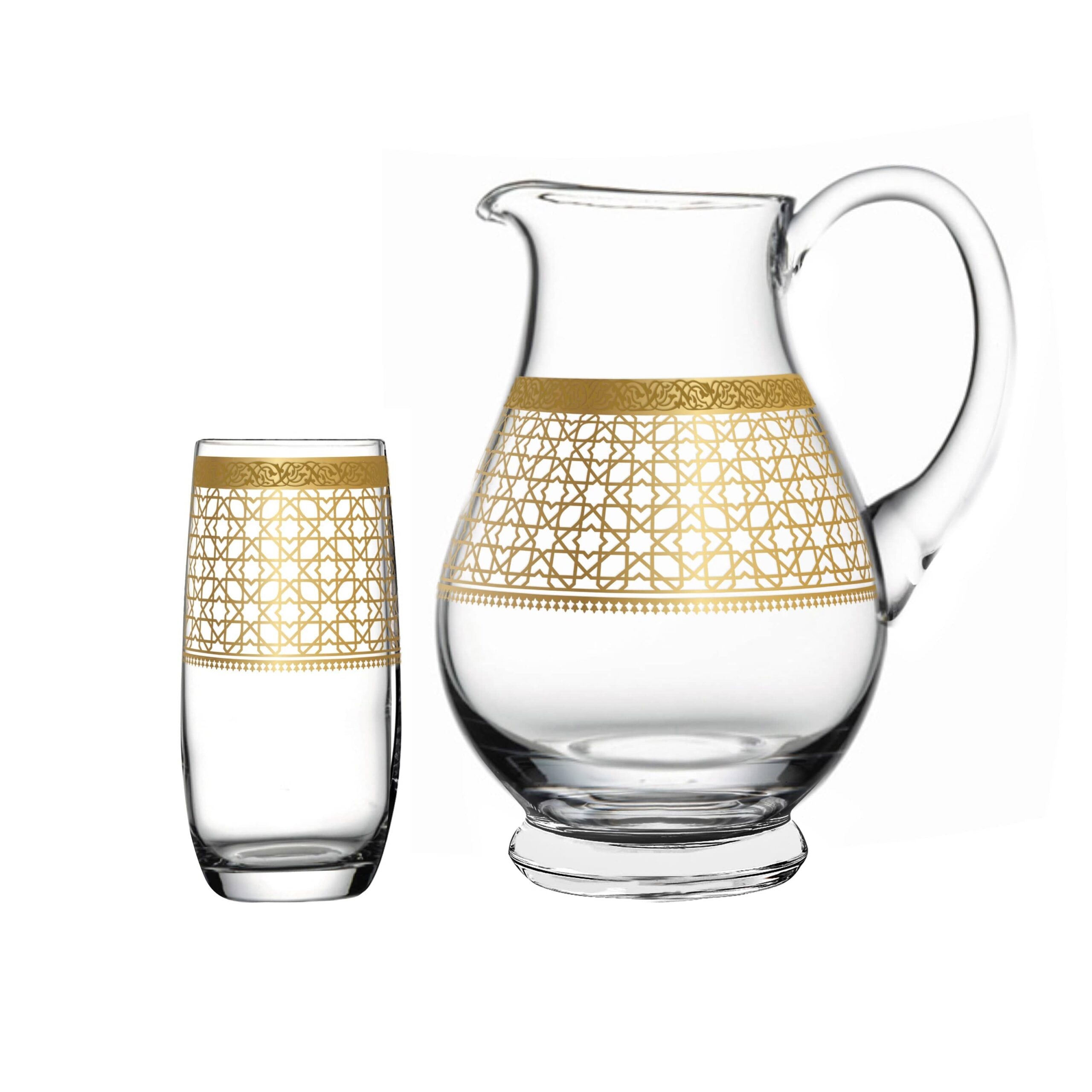 Dimlaj Cordoba Drink Set of 7 Pcs (Gold) | Jomla.ae