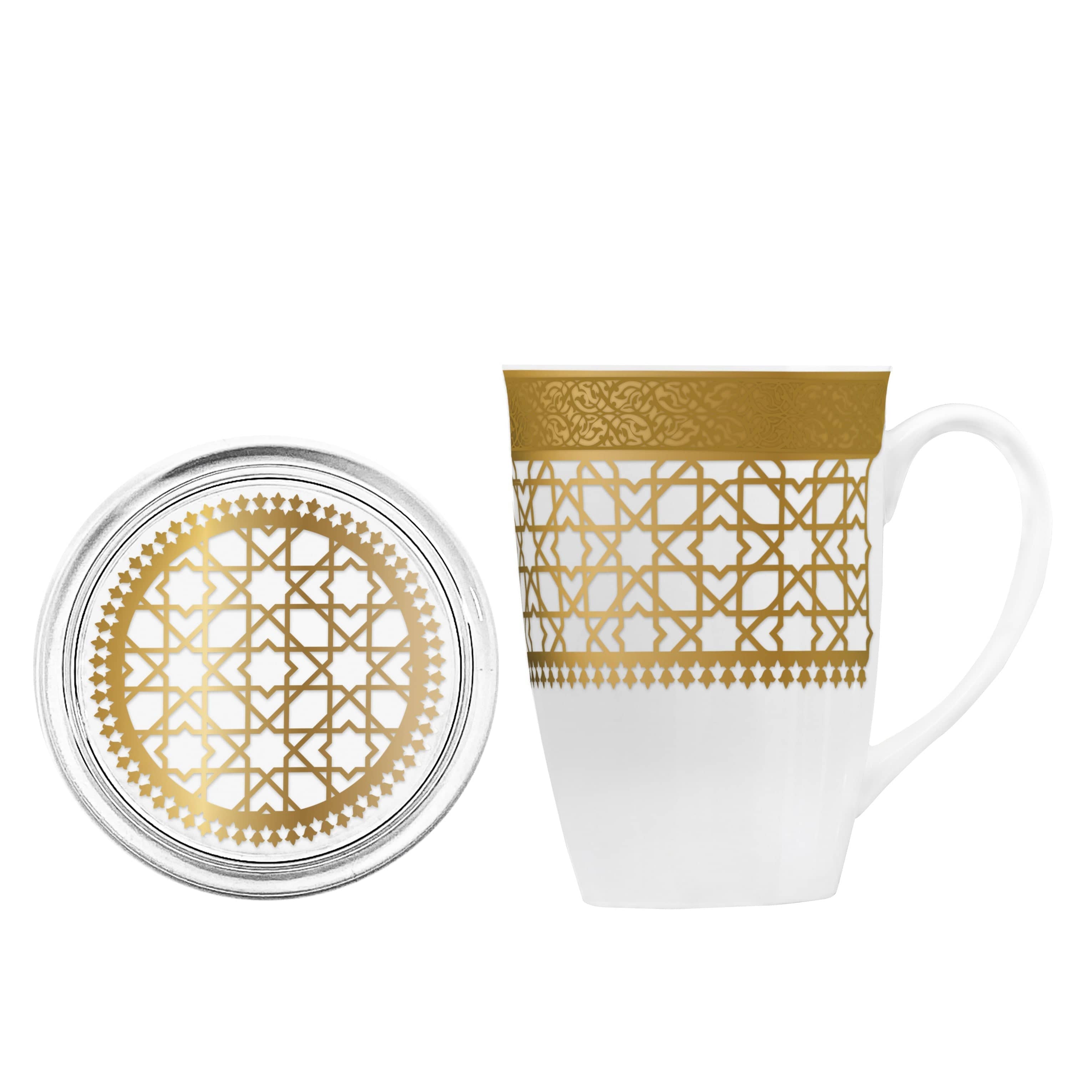 Order Dimlaj Cordoba Set of 4 Pcs Mugs & Covers (Gold) Now! | Jomla.ae