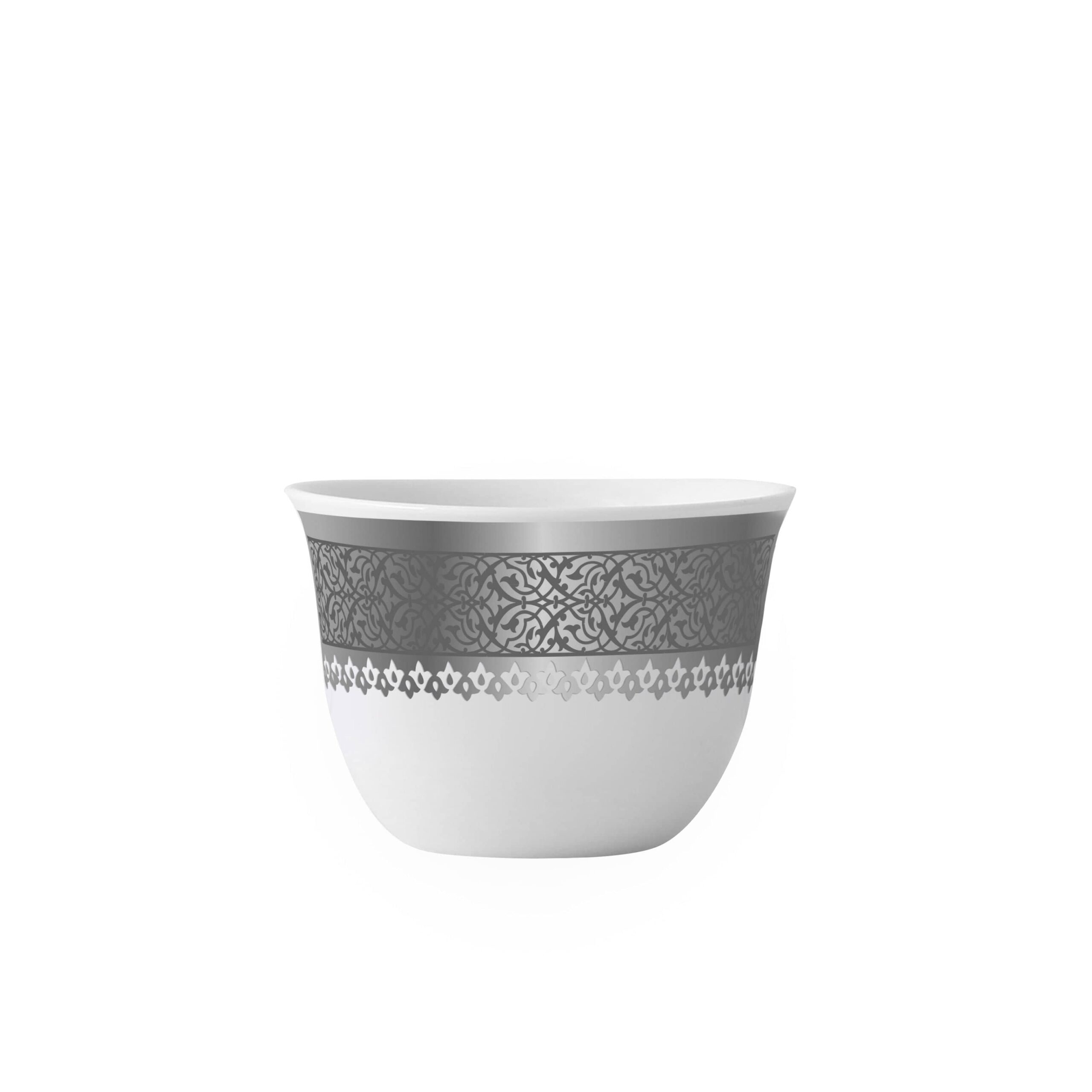 Dimlaj Cordoba Set of 6 Pcs Cawa Cups (Platinum) | Jomla.ae