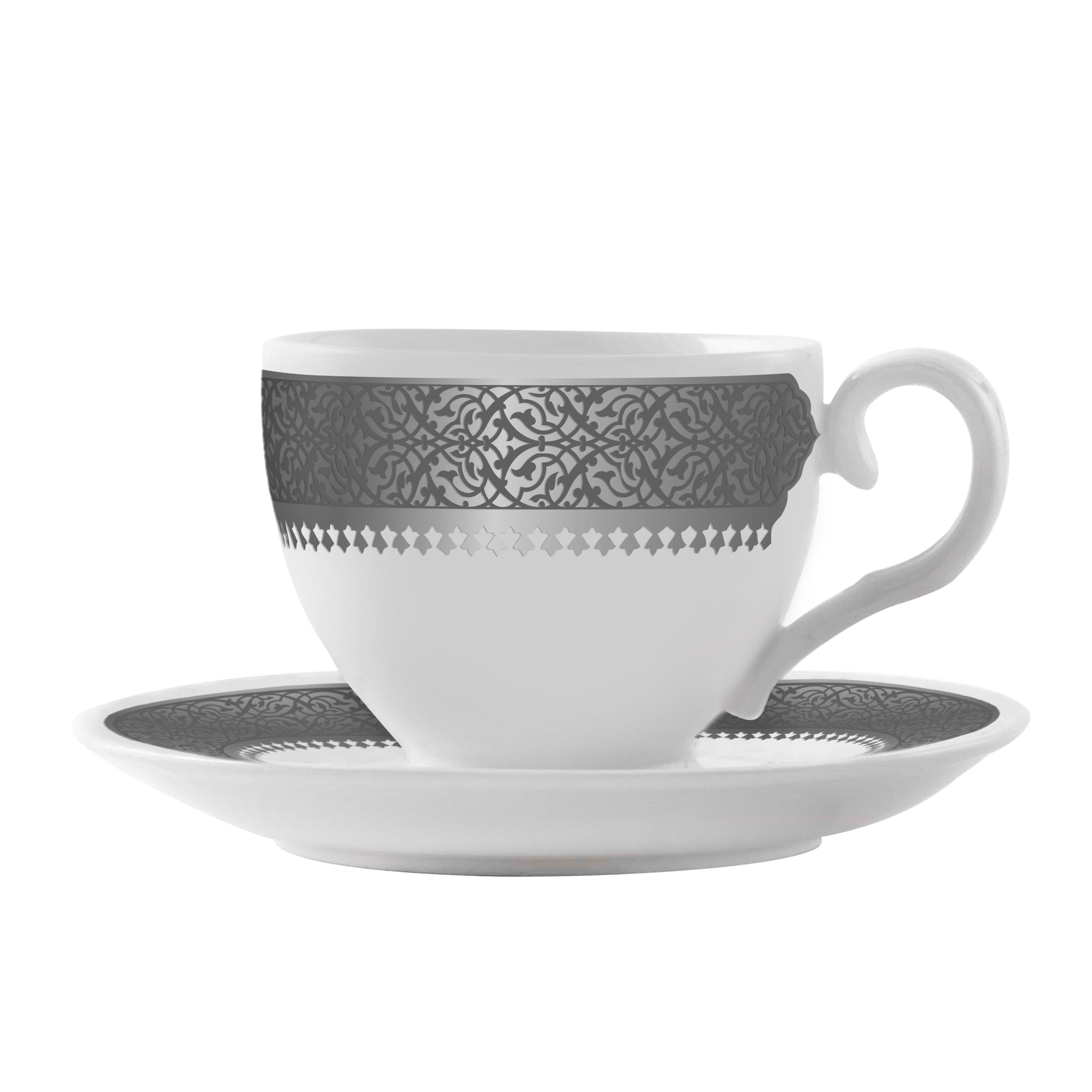Order Dimlaj Cordoba Set of 6 Pcs Tea Cups (Platinum) Now! | Jomla.ae