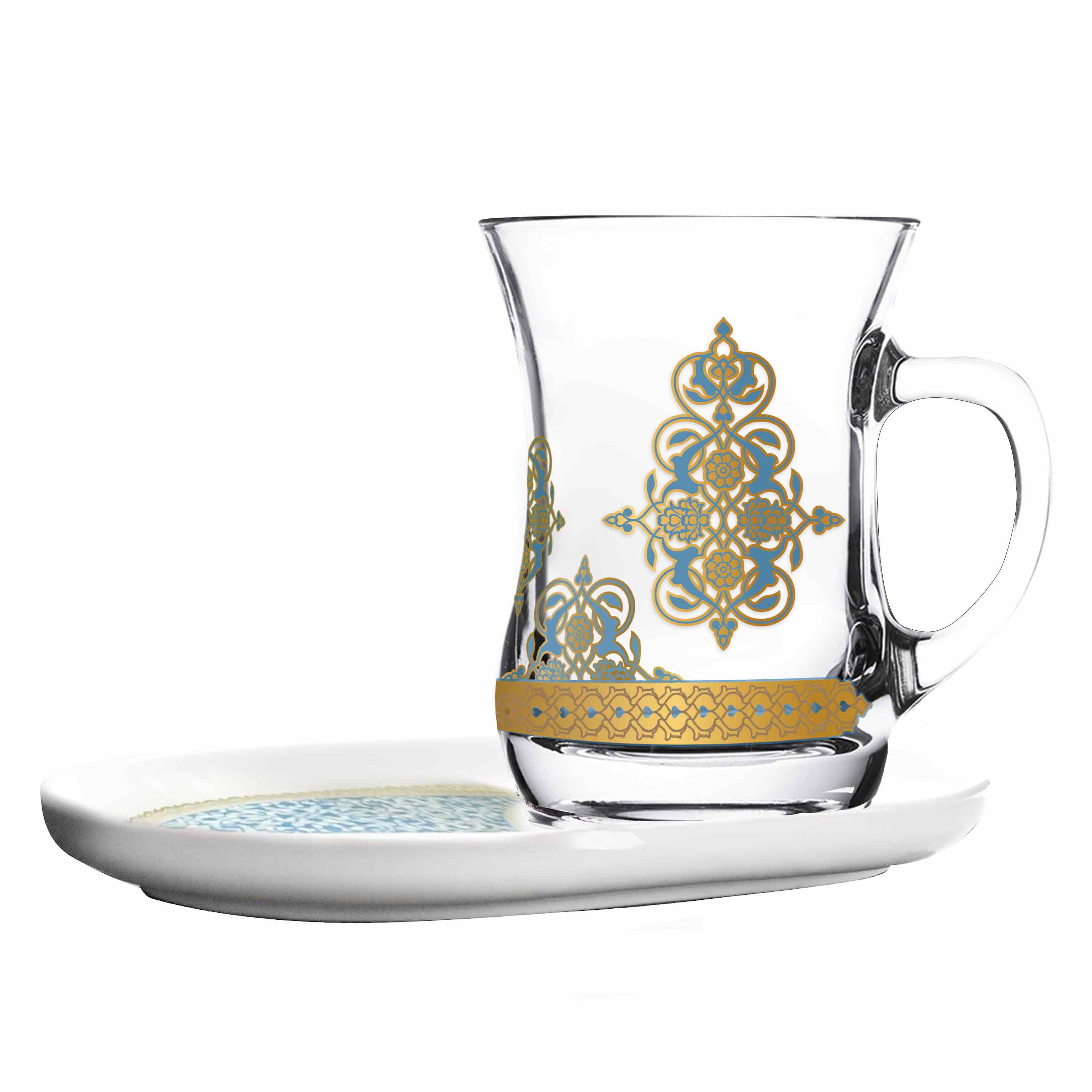 Order Dimlaj Rayhan Set of 2 Pcs Mug and Saucer (Gold) Now! | Jomla.ae