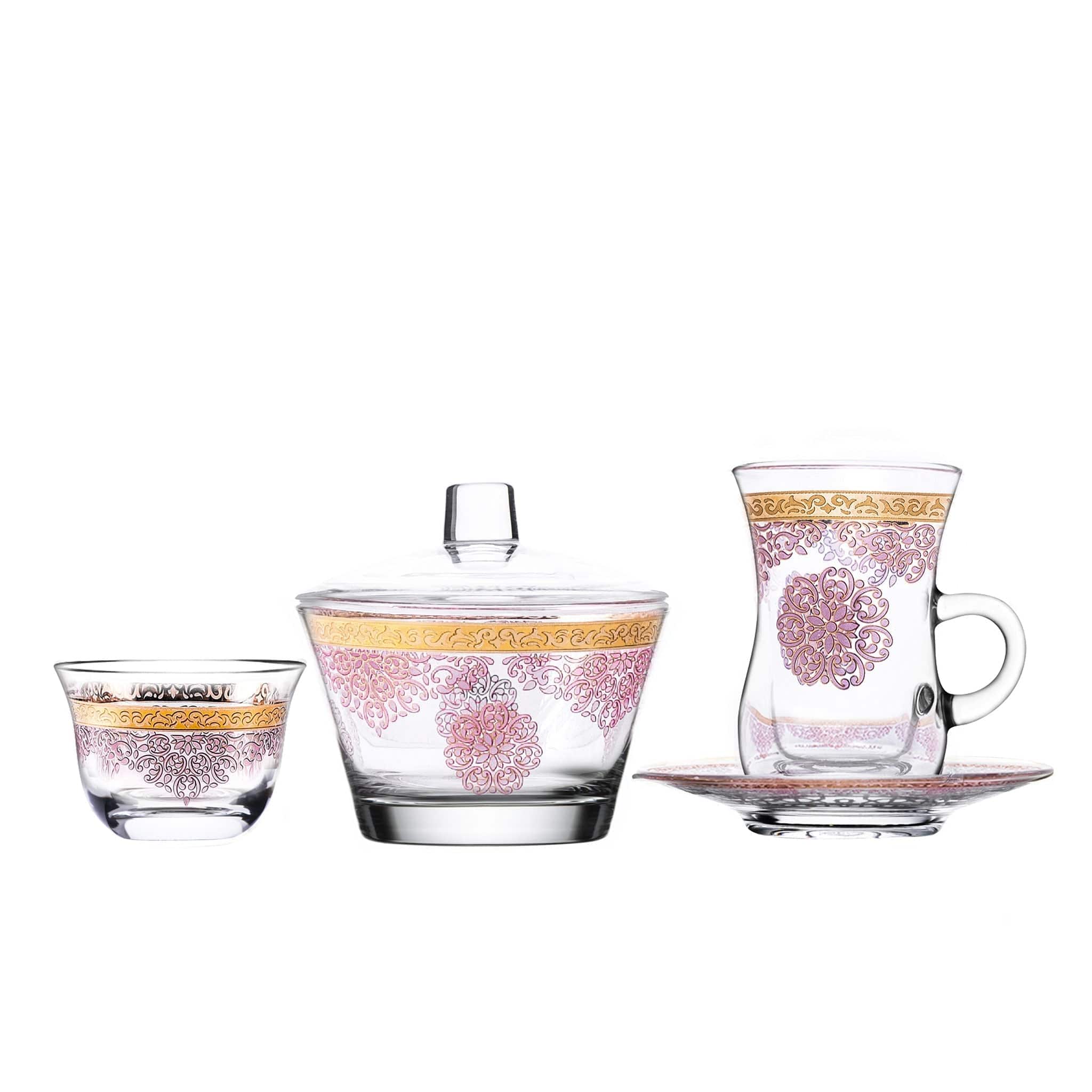 Order Dimlaj Selena Set of 20 Pcs Assorted Drinkware (Gold & Pink) Now ...