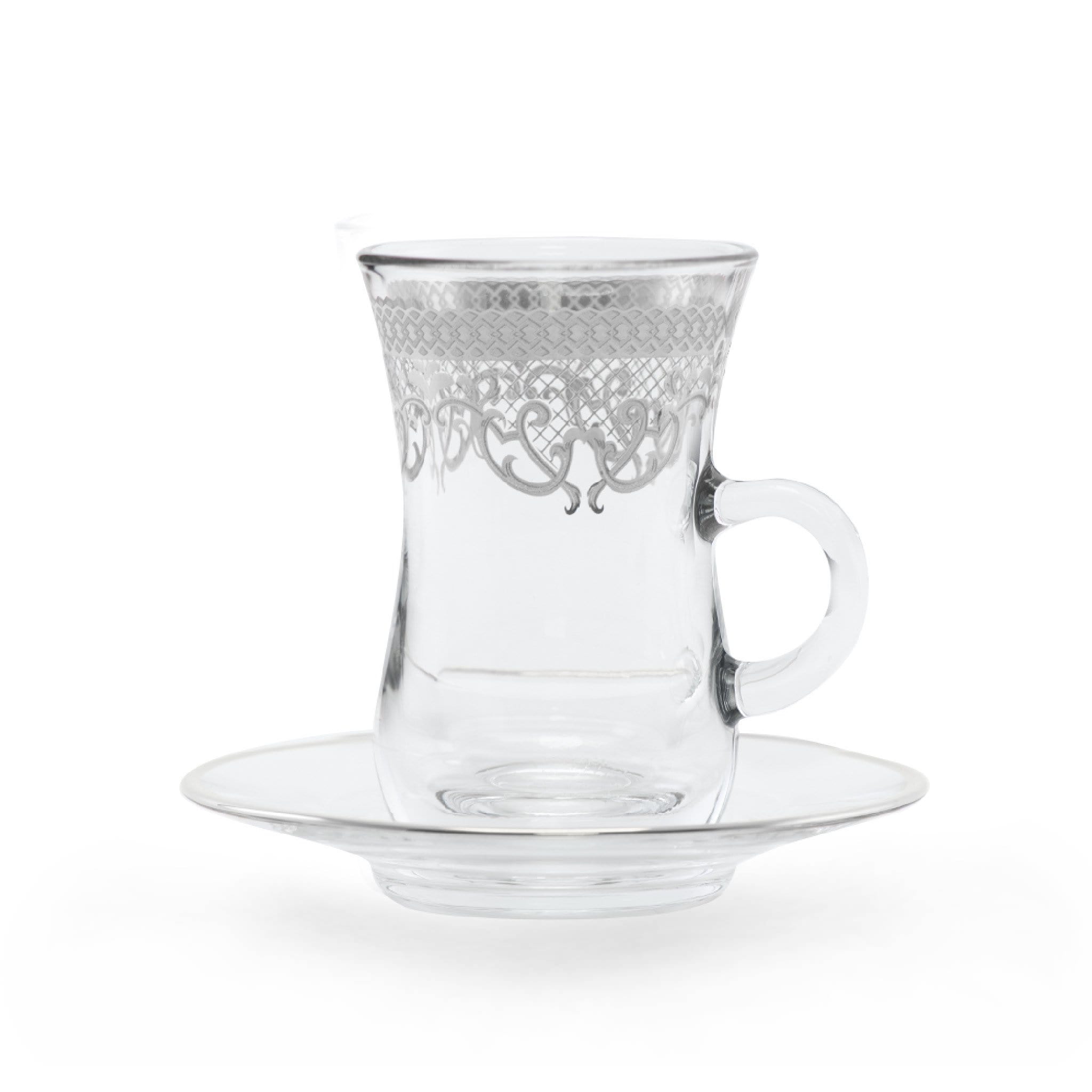 Order Dimlaj Trina Set of 6 Pcs Istikanas and Saucers (Platinum) Now ...