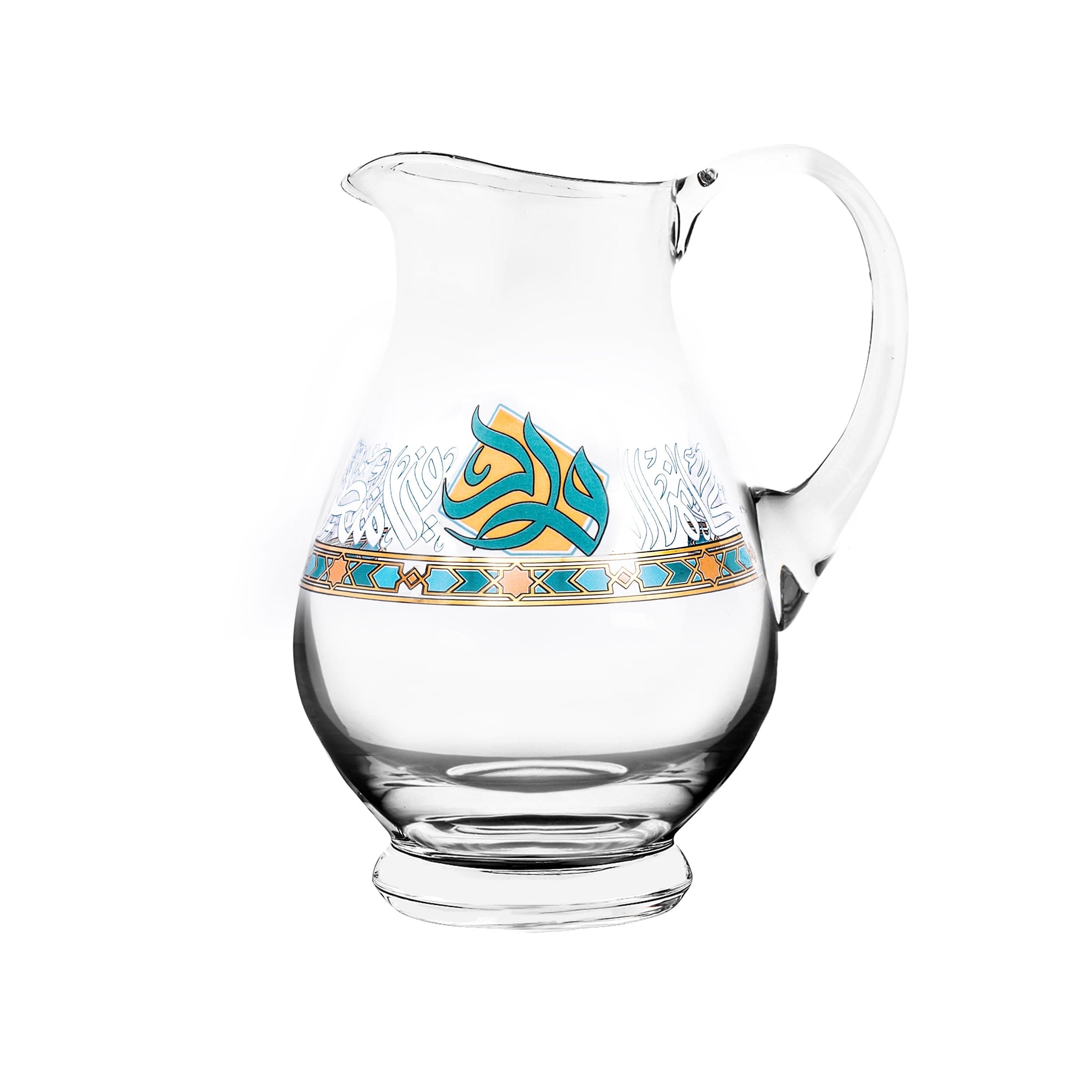 Order Dimlaj Wurood Crystal Jug with Handle (Gold & Green) Now! | Jomla.ae