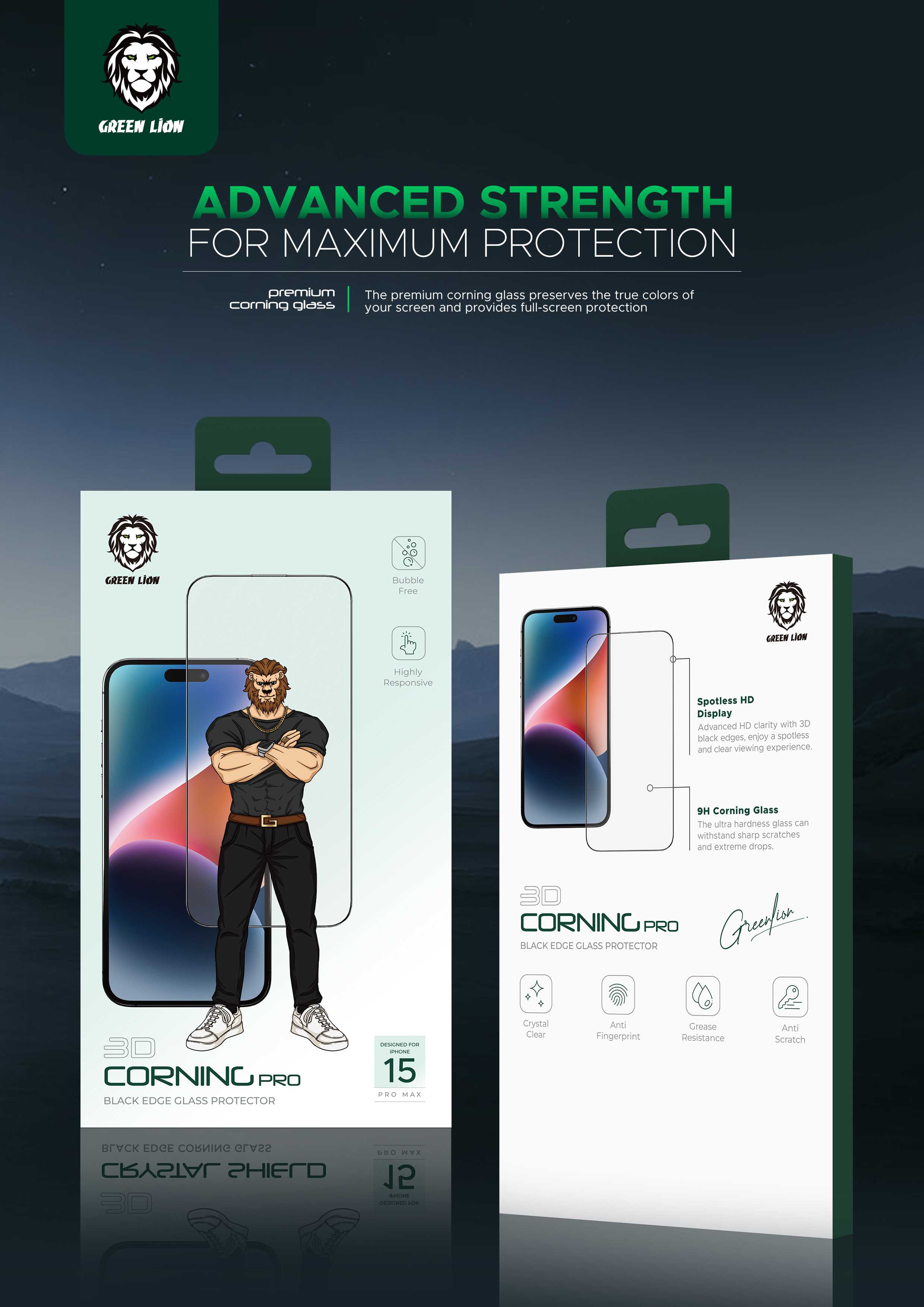 Order Green Lion 3D Corning Pro Sceen Protector for iPhone 15 Pro ...