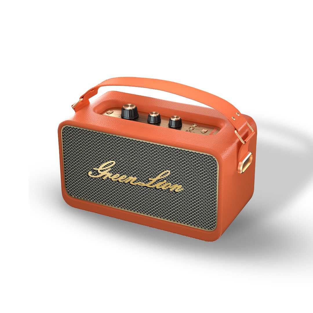 Green Lion Classic Stereo Speaker - Orange | Jomla.ae