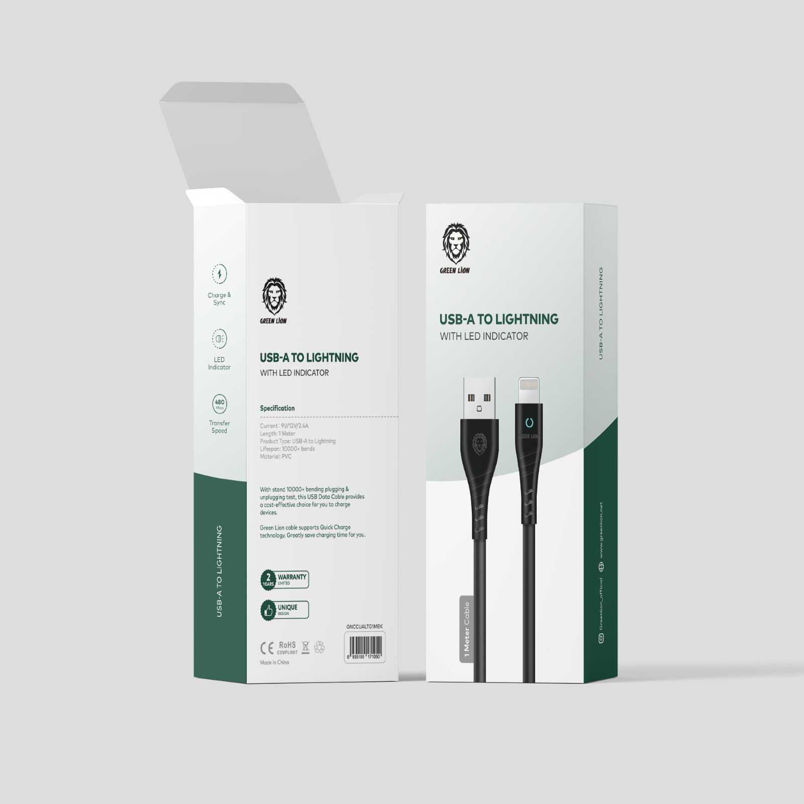 Order Green Lion PVC USB-A to Lightning Cable Now! | Jomla.ae