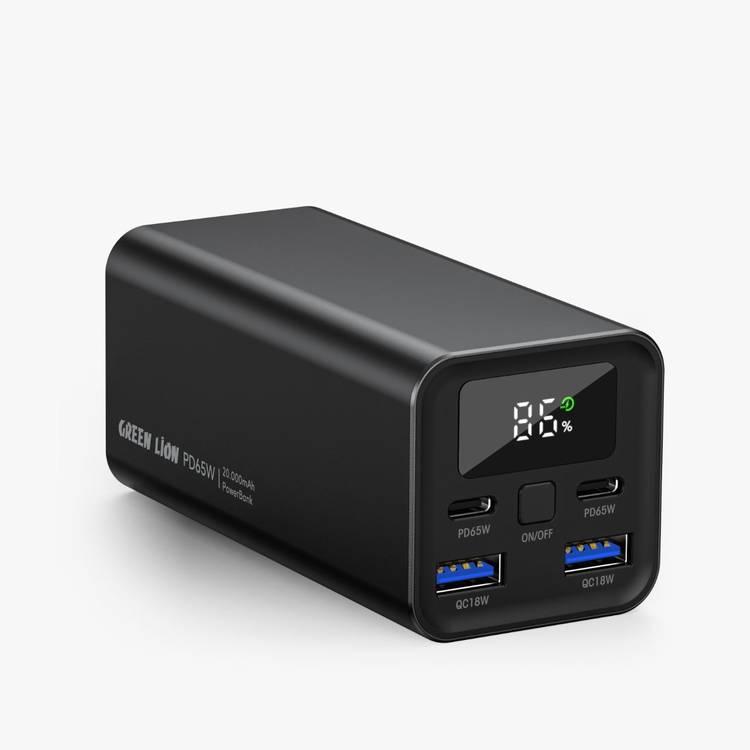 Order Green Lion Turbo Power Bank PD 65W 20000 mAh - Black Now! | Jomla.ae