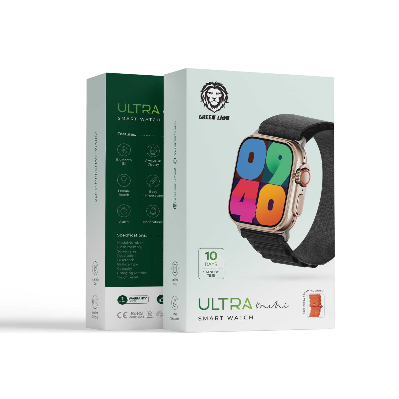 Order Green Lion Ultra Mini Smart Watch - Titanium/Black(Strap) Now ...