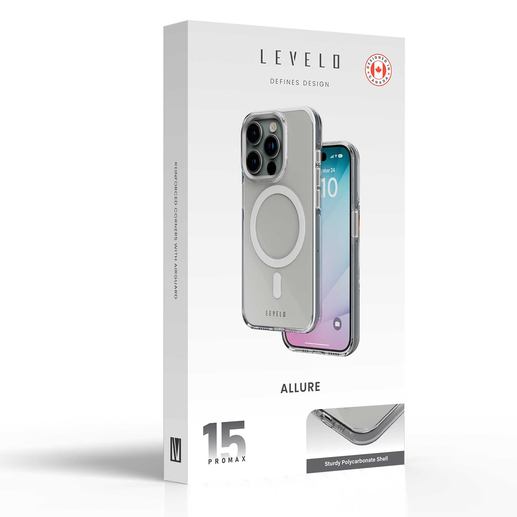 Levelo Allure PC Hard Case For iPhone 15 Plus - Smoke Clear | Jomla.ae