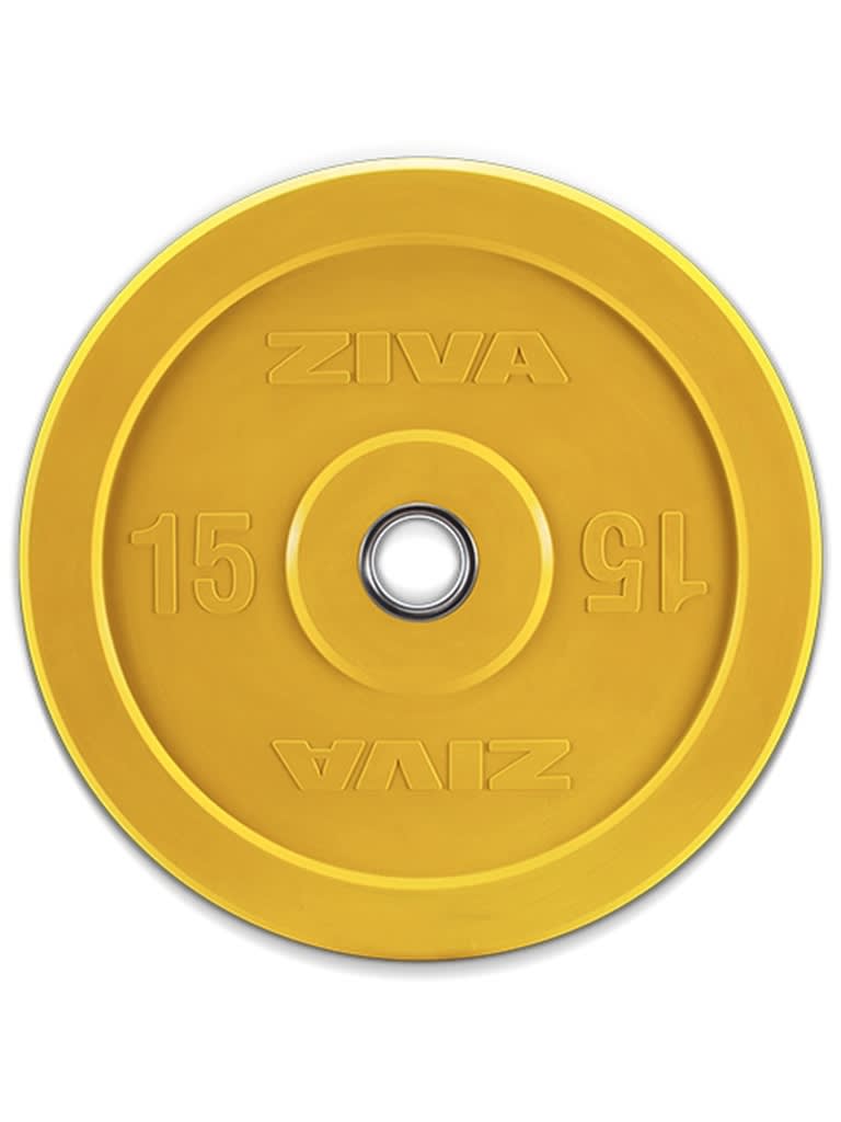 Ziva XP Competition Colored Rubber Bumper Plate Weight 15 Kg | Jomla.ae