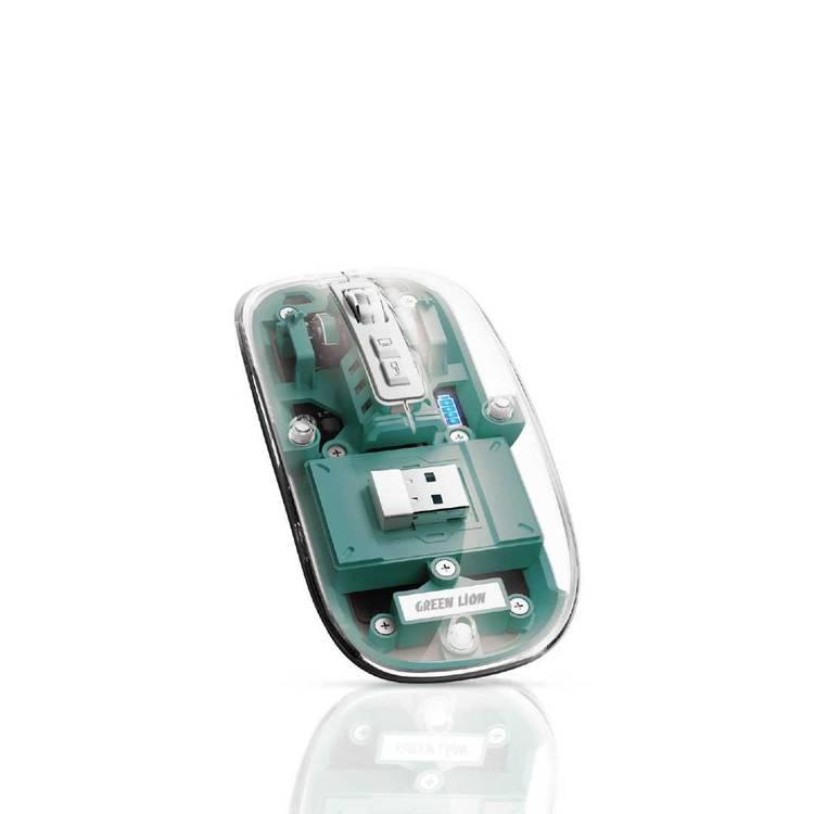 Order Green Lion Transparent Mouse 2400DPI 400mAh - Green Now! | Jomla.ae