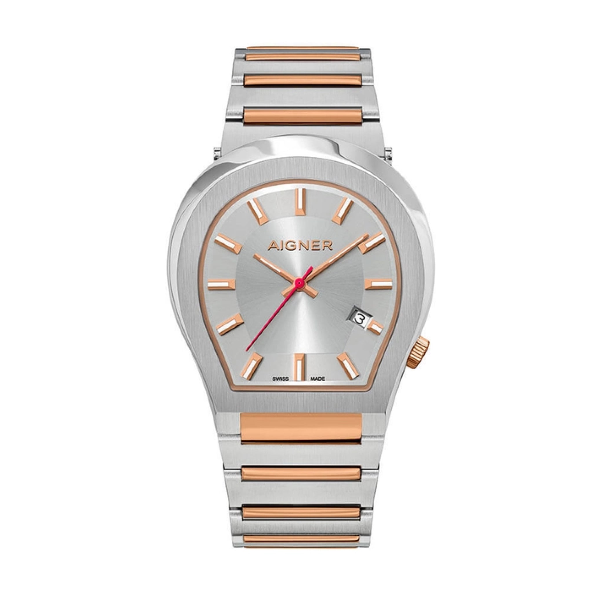 Aigner Men's Milano Silver & Rose Gold Stainless Steel Watch ...