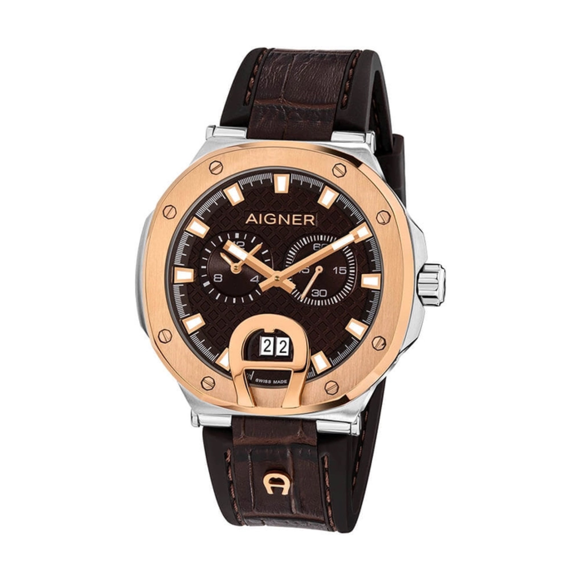 Order Aigner Men's Taviano Swiss Made Brown Round Dial Watch ...