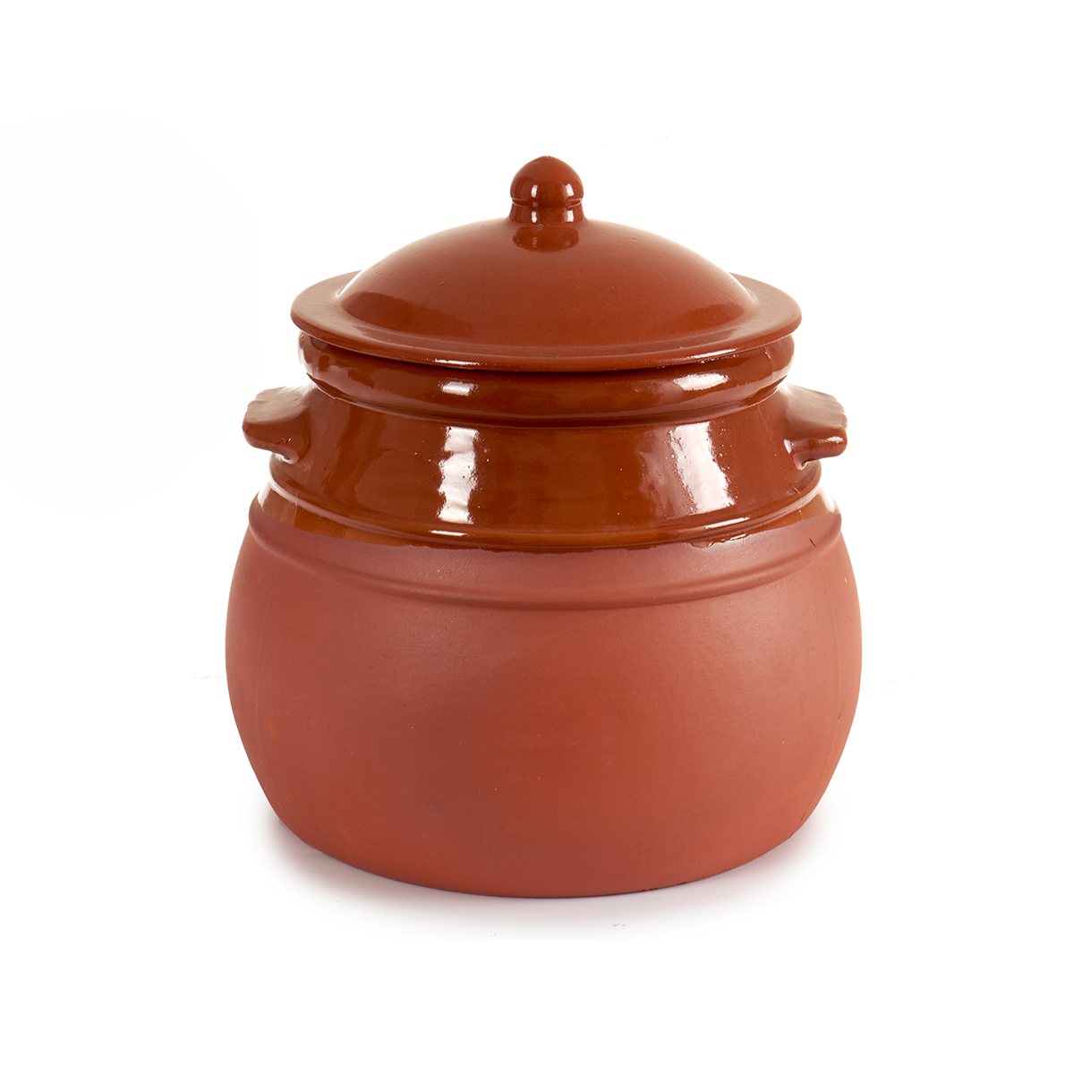 Arte Regal Brown Clay Belly Cooking Pot 4.5 Liter | Jomla.ae