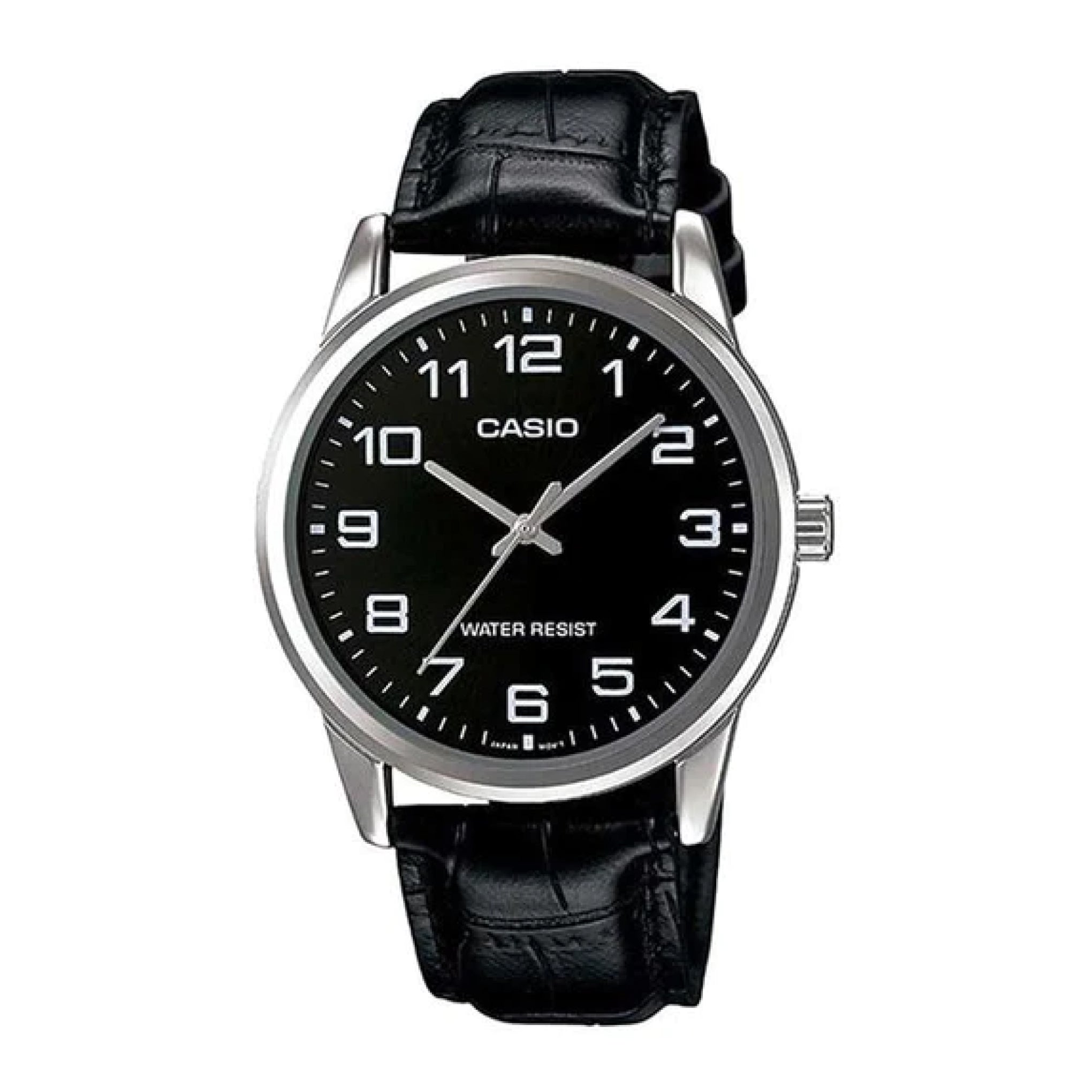 Order Casio Men's Black Dial Leather Band Watch Mtp-V001l-1budf Now ...