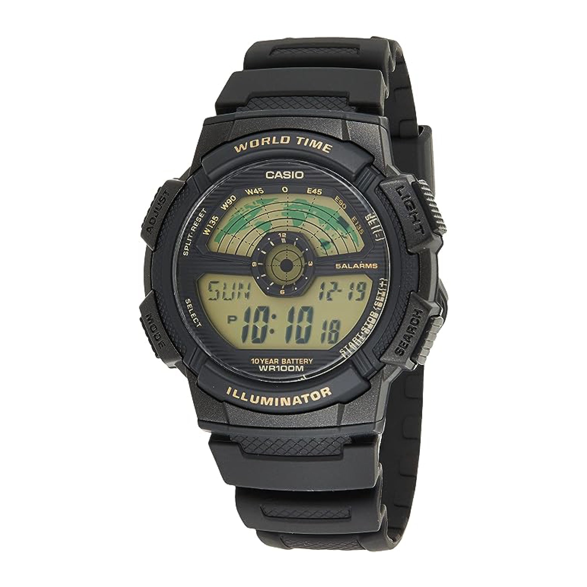 Order Casio Men's Water Resistant Digital Watch Ae-1100w-1bvdf - 44 Mm - Black Now! | Jomla.ae