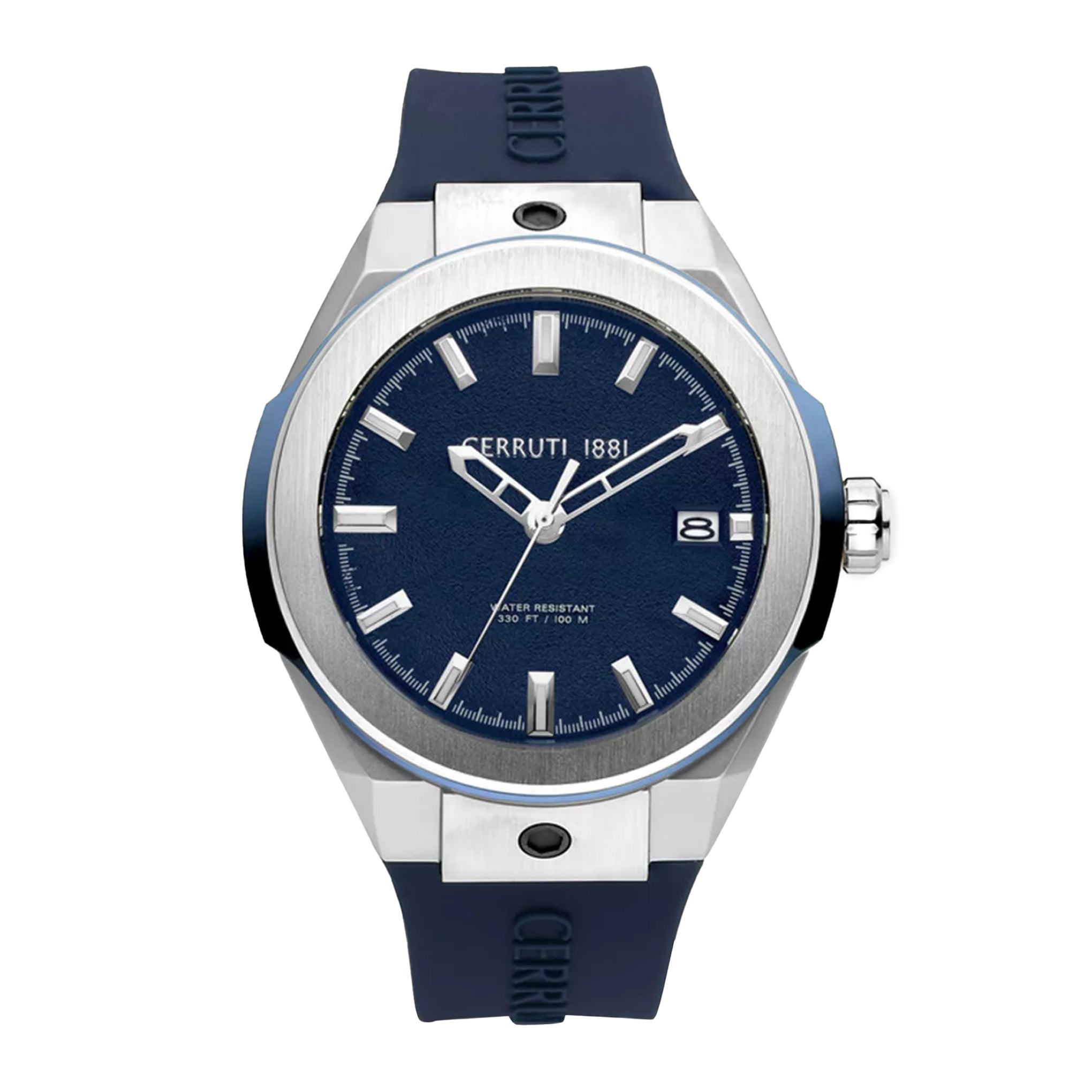 Order Cerruti 1881 Men's Navy Blue Silicone Analog Quartz Watch ...