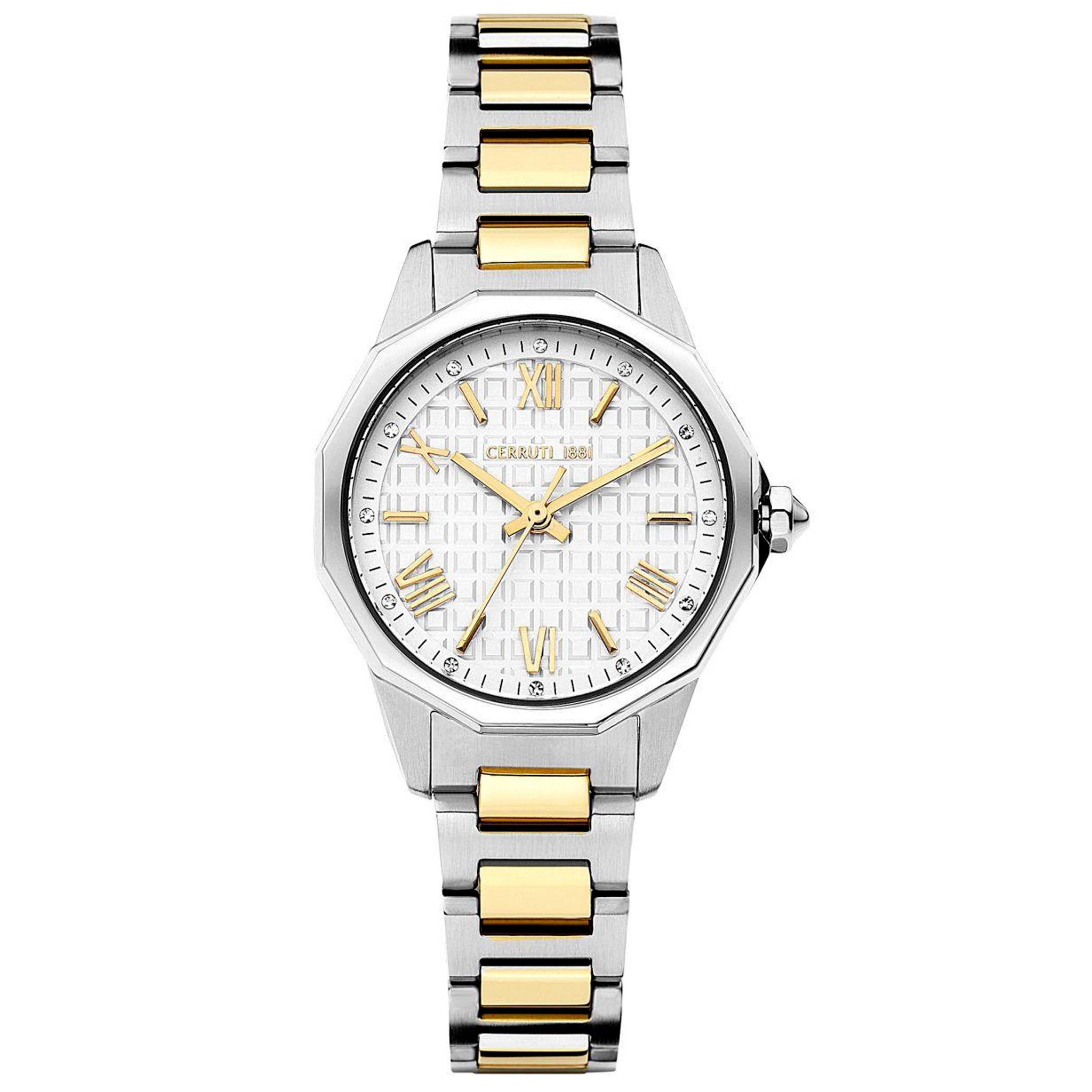 Order Cerruti 1881 Women's Jesina Crystals Two Tone Stainless Steel ...