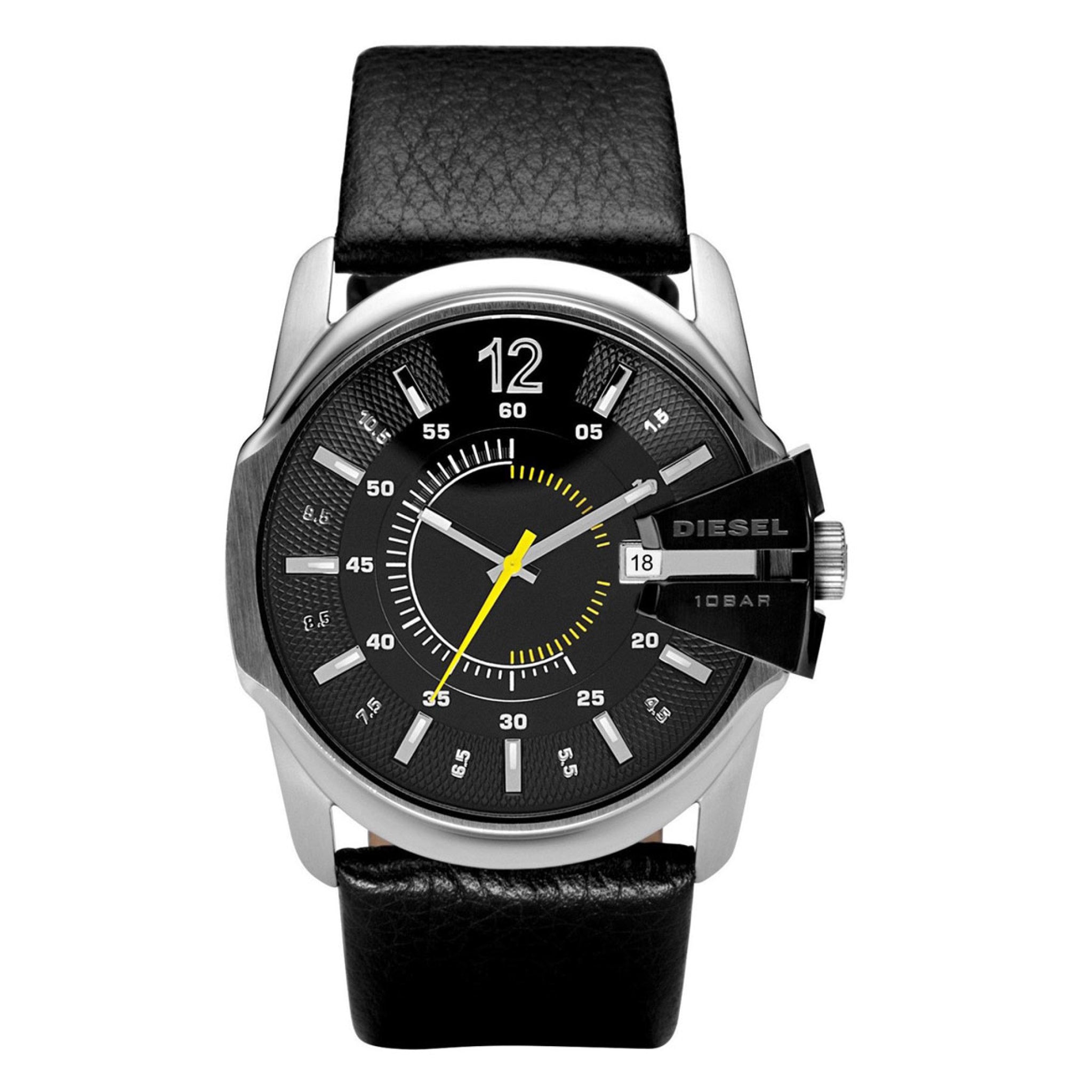 Order Diesel Dz1295 Analog Black Leather Band Watch Now! | Jomla.ae