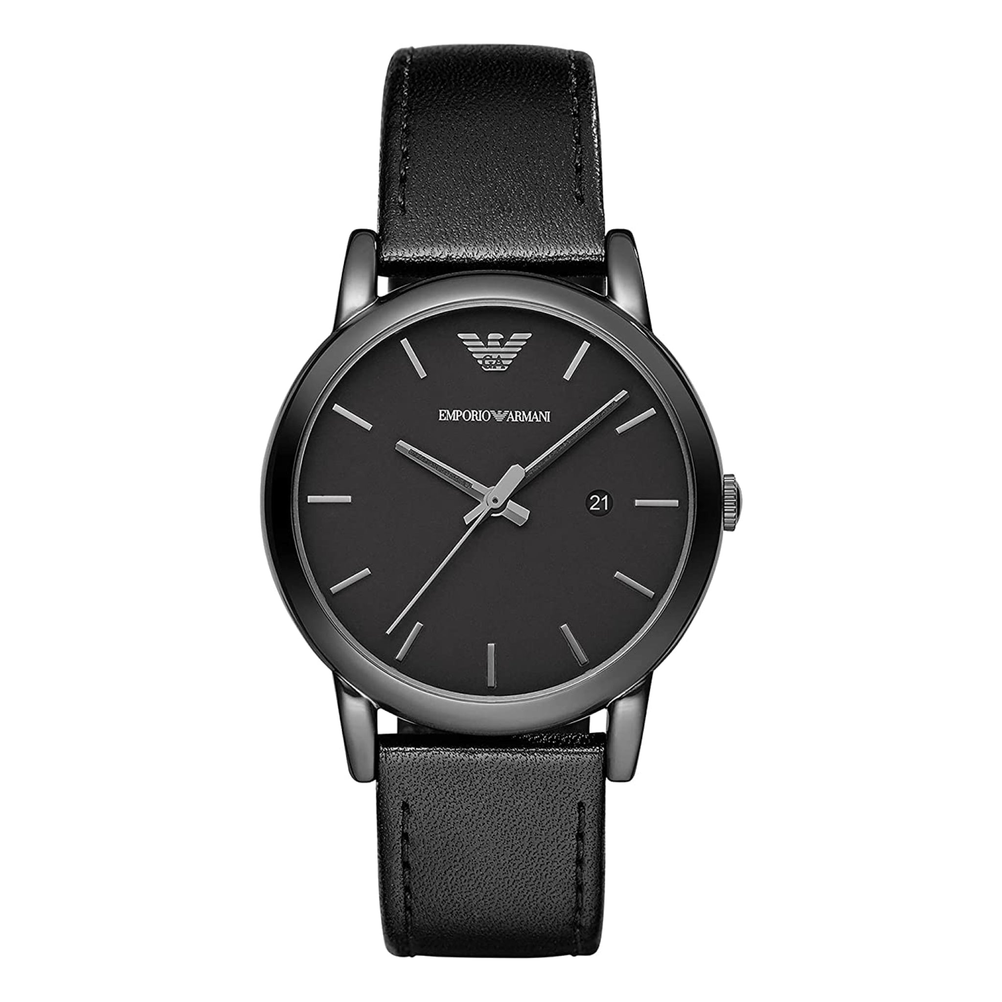Order Emporio Armani Three-Hand Brown Leather Watch Ar60032 Now! | Jomla.ae