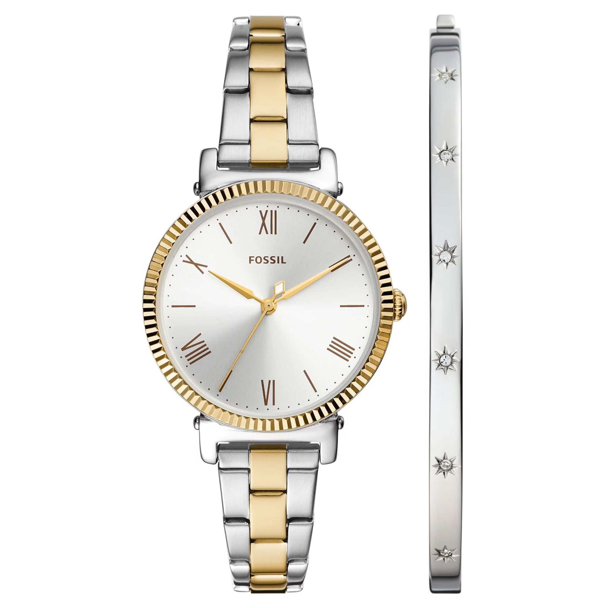Order Fossil Es5249set Daisy Three-Hand Two-Tone Stainless Steel Women ...