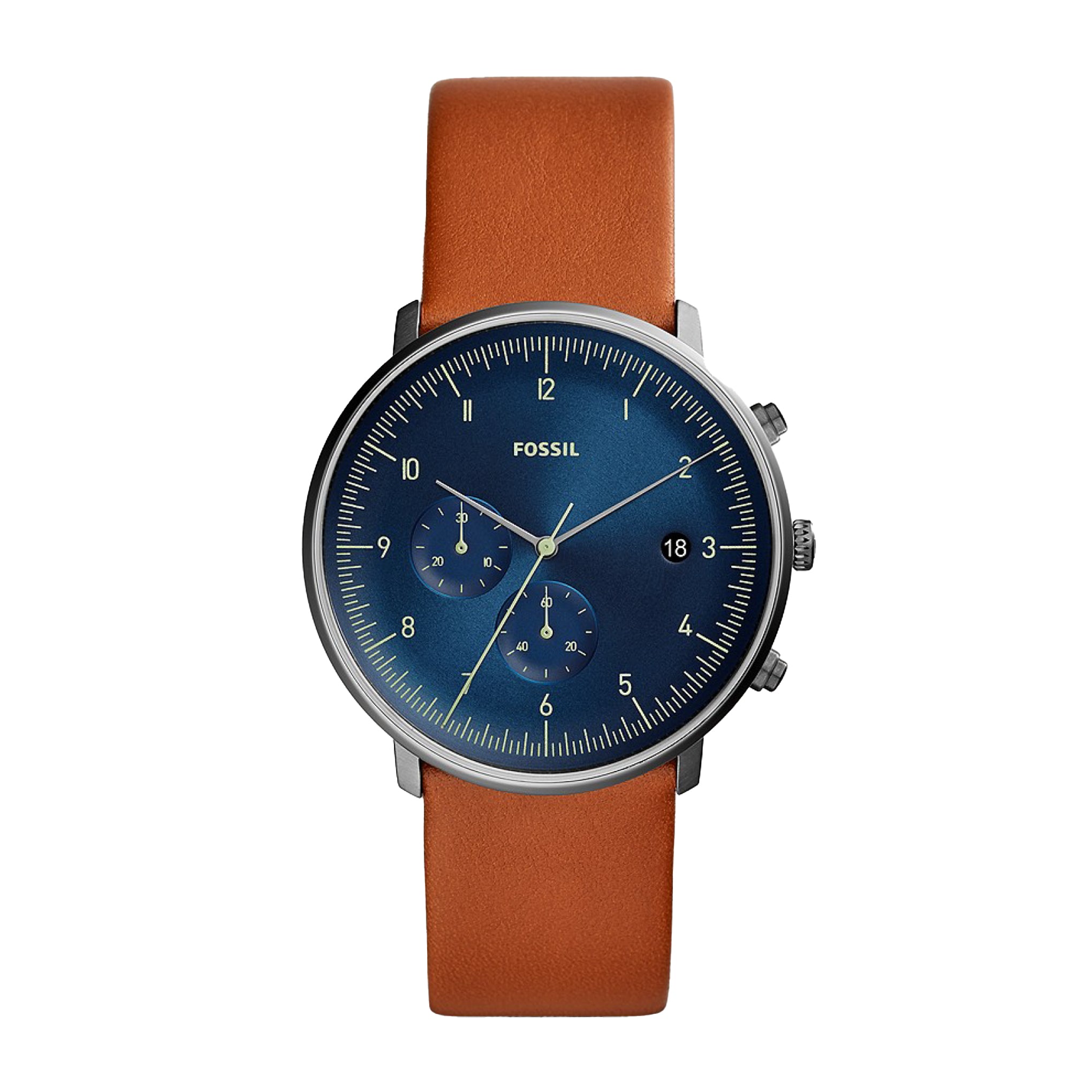 Order Fossil Fs5486 Chase Timer Chronograph Luggage Leather Watch Now ...