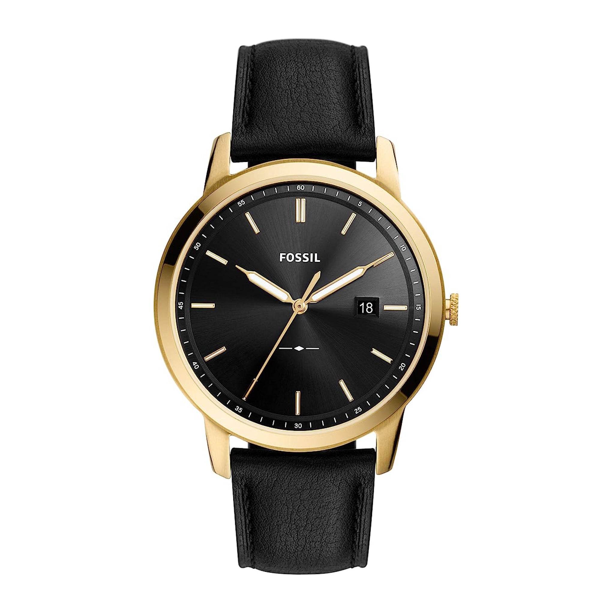 Order Fossil Fs5840 The Minimalist Solar-Powered Black Eco Leather ...