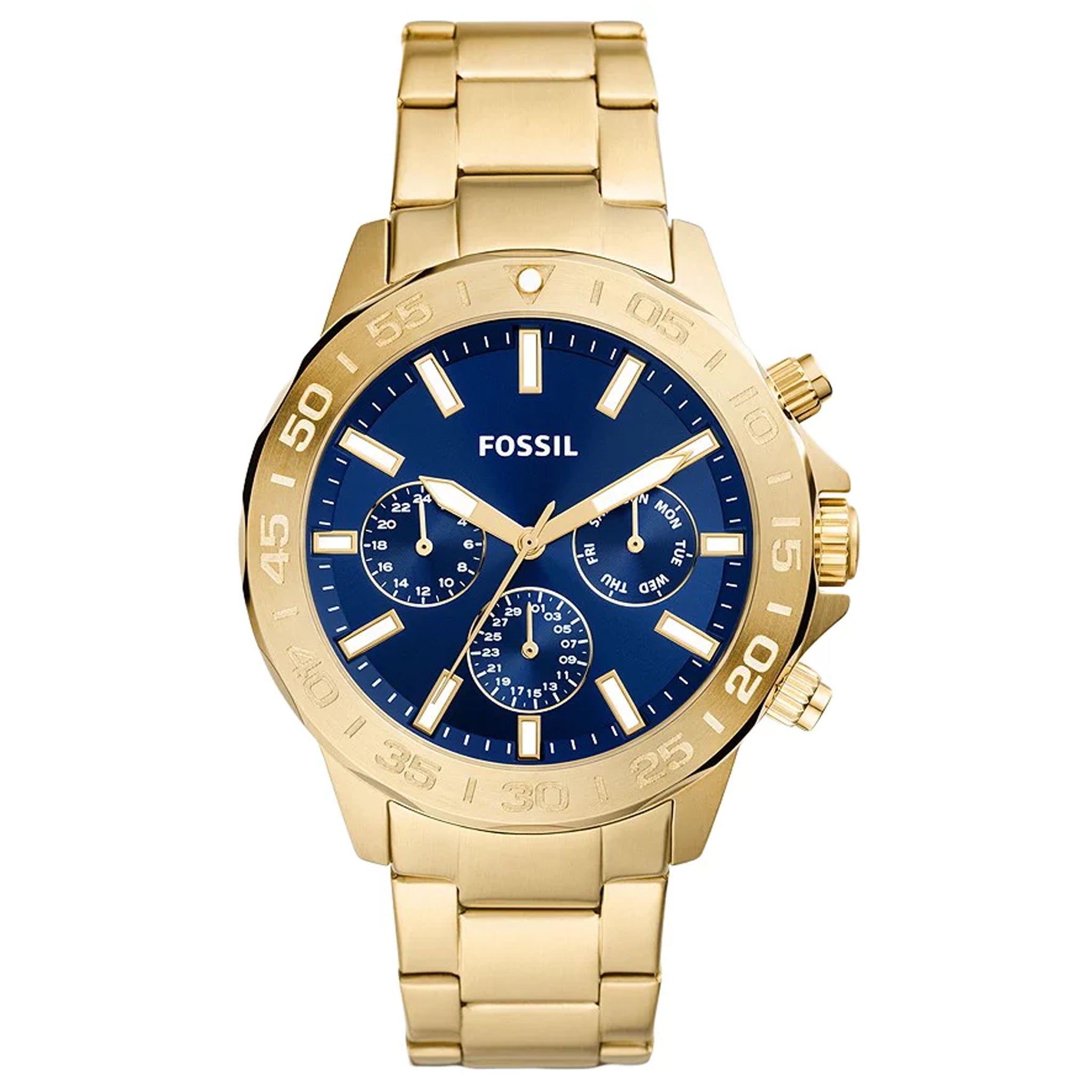 Order Fossil Men's Bannon Multifunction Gold-Tone Stainless Steel Watch ...