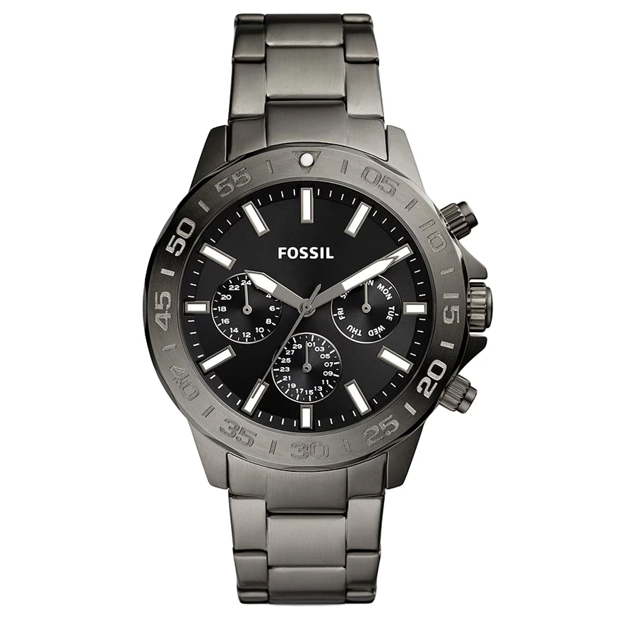 Order Fossil Men's Bannon Multifunction Smoke Stainless Steel Watch ...