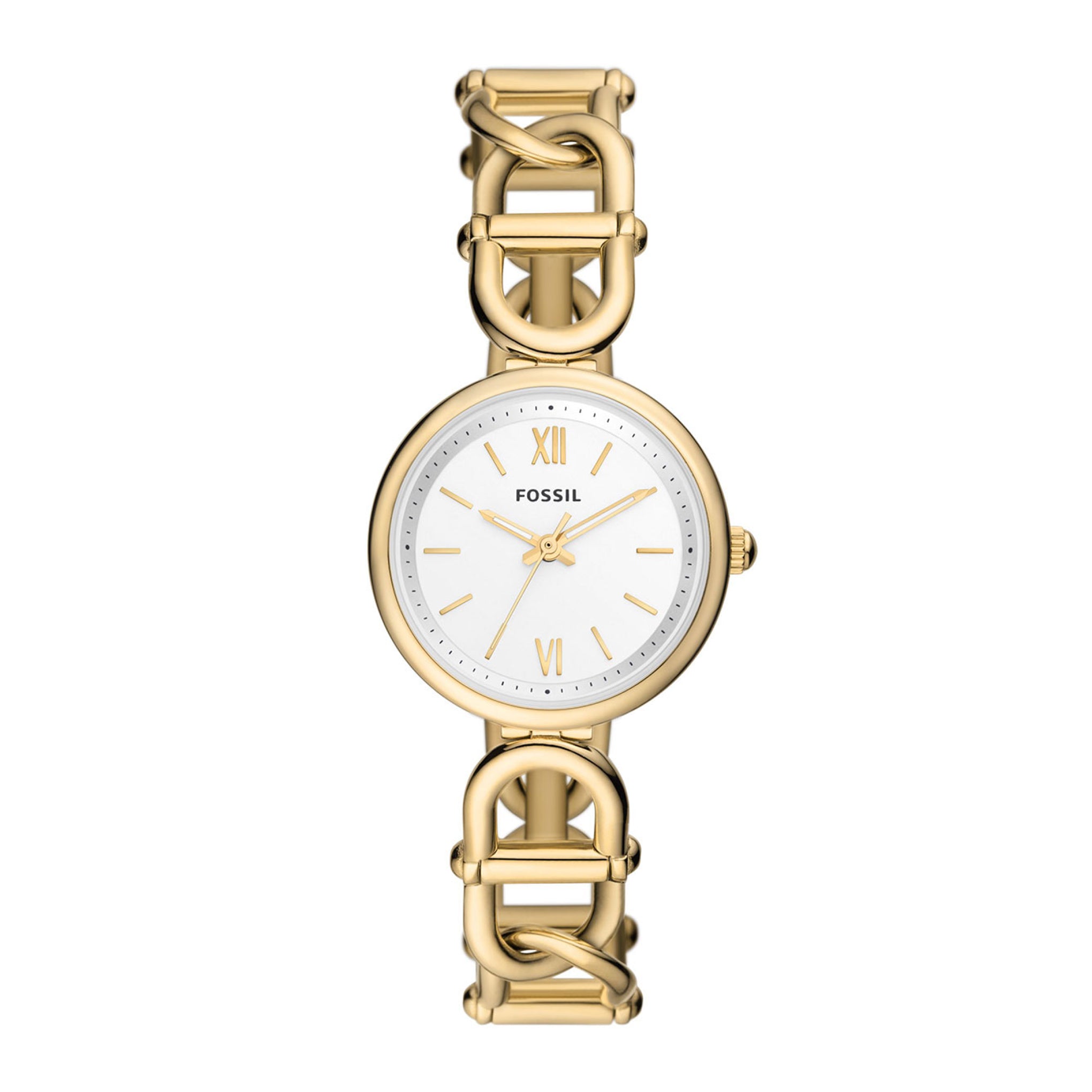 Fossil Women's Carlie Three-Hand Gold-Tone Stainless Steel Watch Es5272 ...
