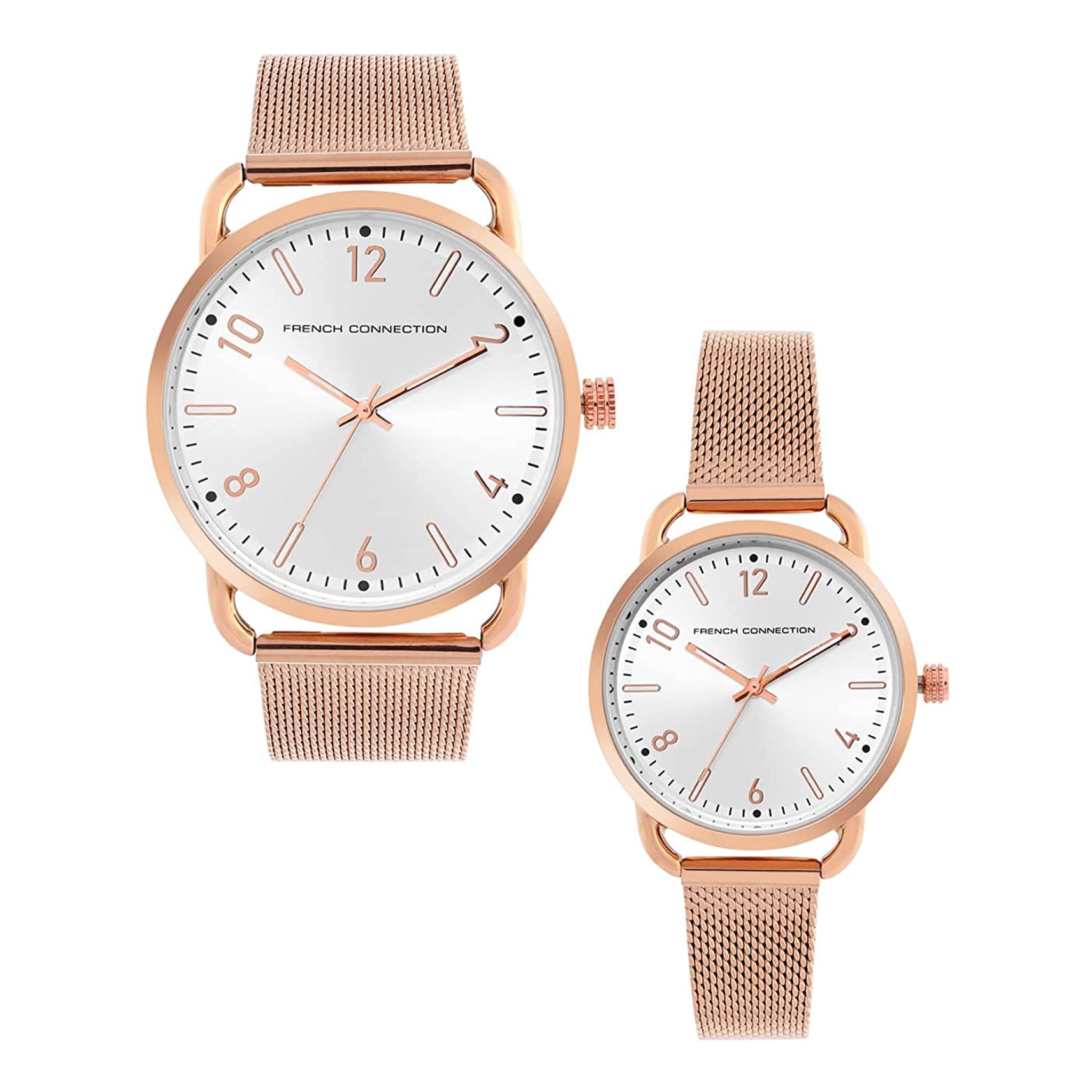 Order French Connection Couple Set Analog Rose Gold Watch Fcn00011c Now ...