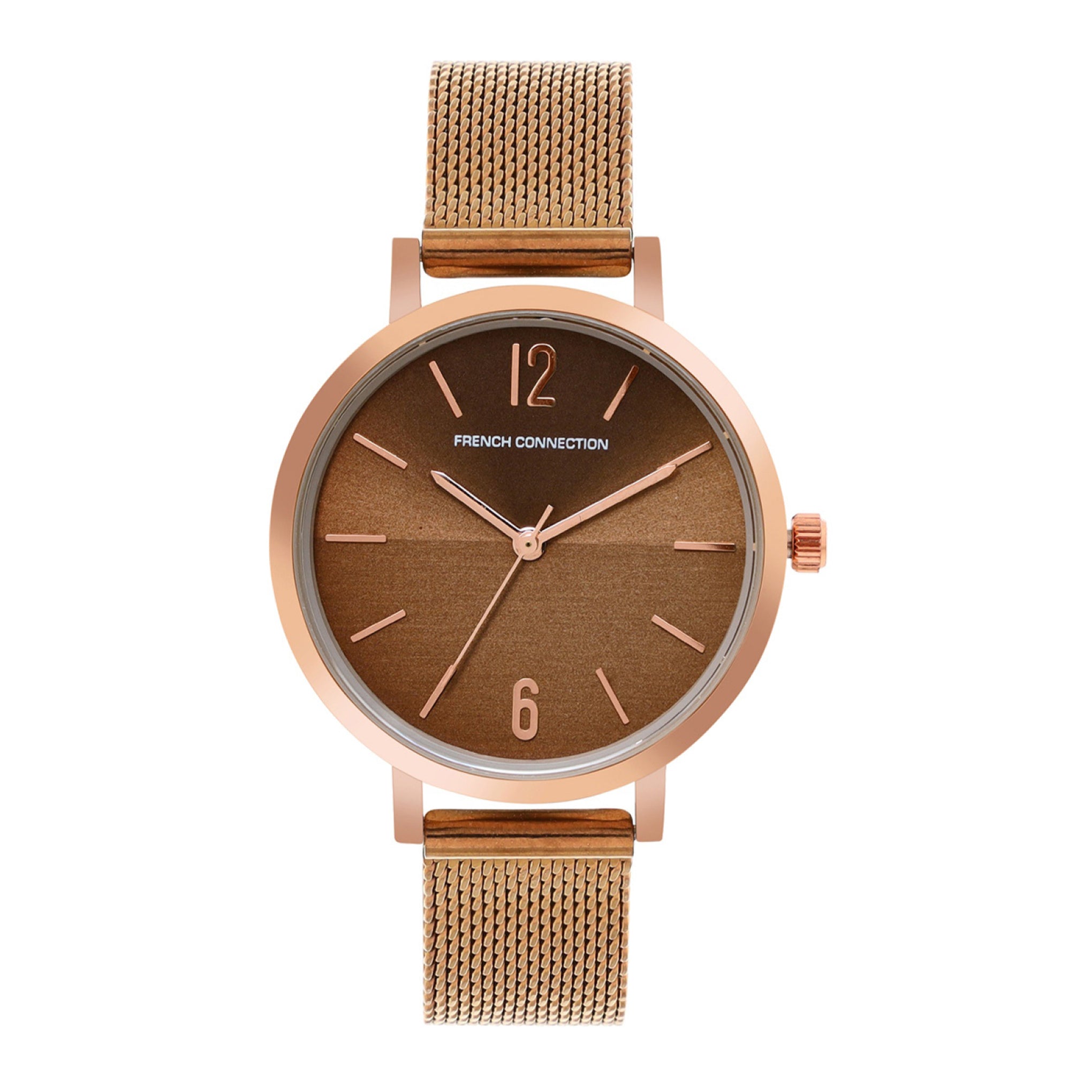 French Connection Women's Brown Stainless Steel Quartz Watch Fc007brn ...