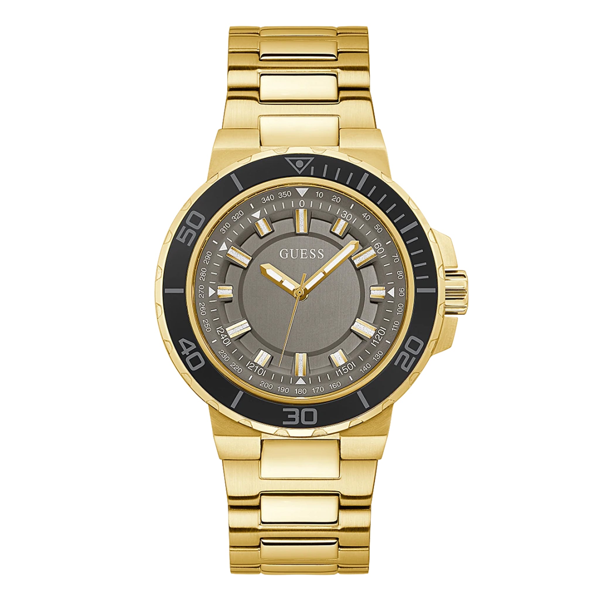 Order Guess Men's Gold Tone Case Gold Tone Stainless Steel Watch ...