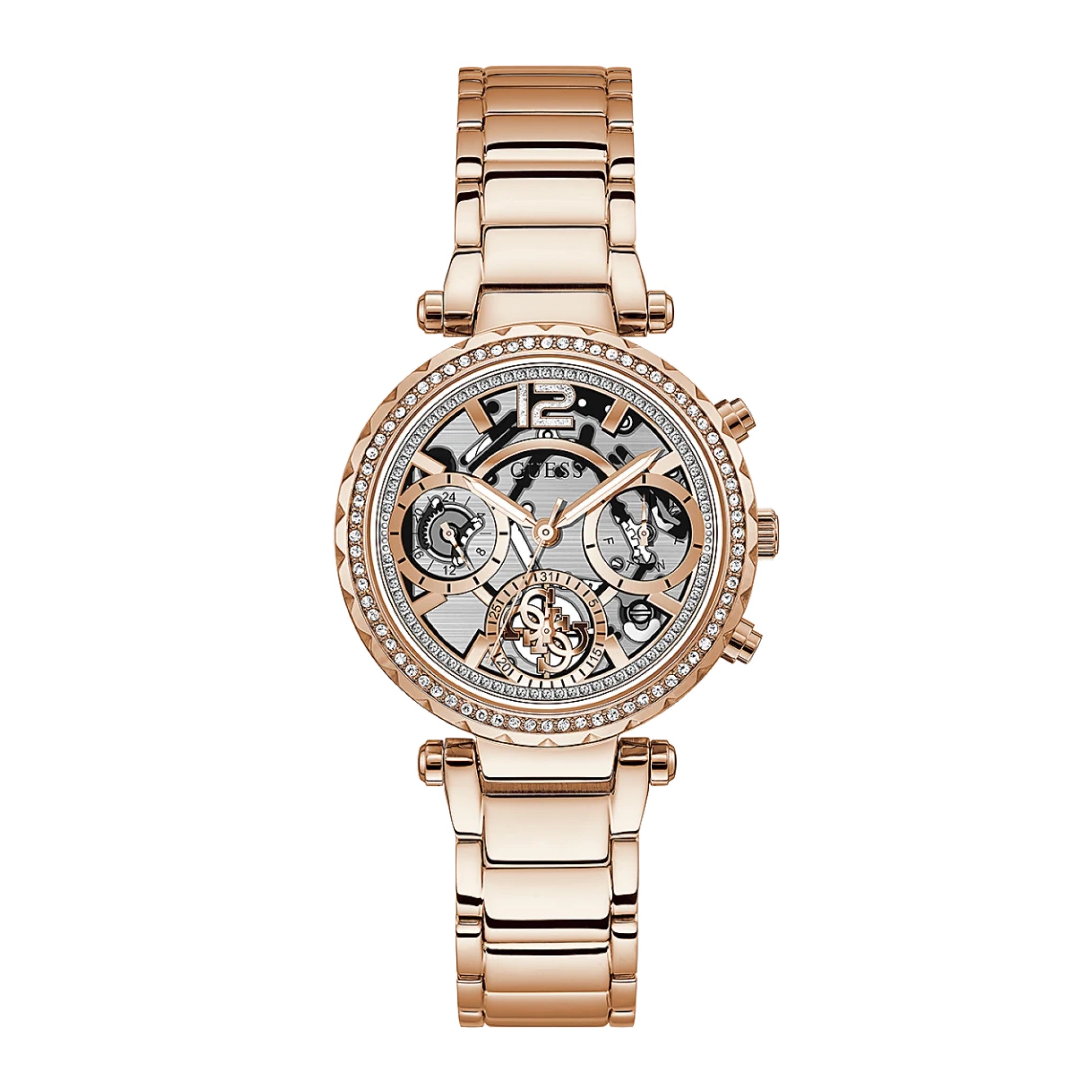Order Guess Women's Rose Gold Tone Case Rose Gold Tone Stainless Steel ...