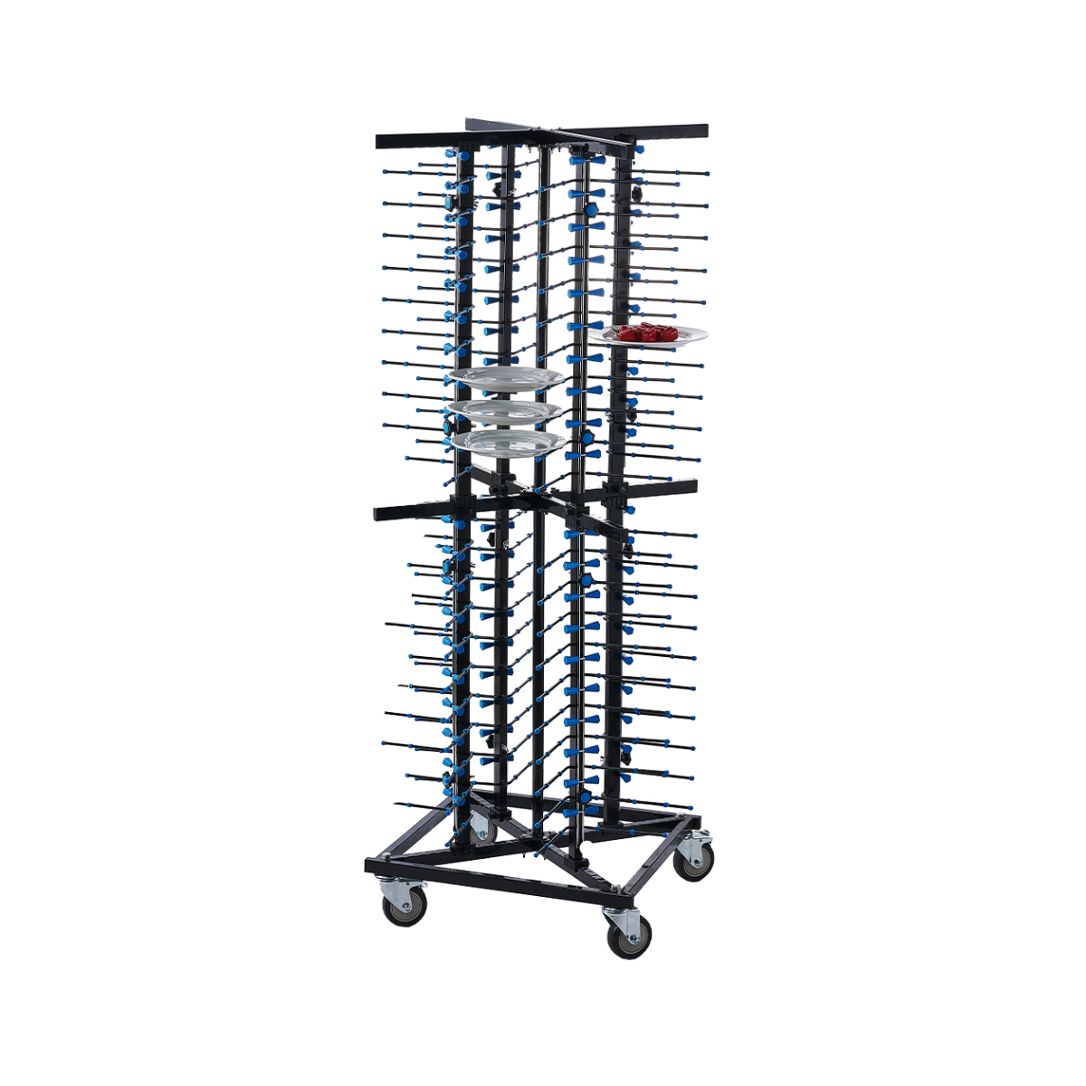Order Jiwins mobile plate rack for 84 plates Blue Aluminium Rubber Now ...